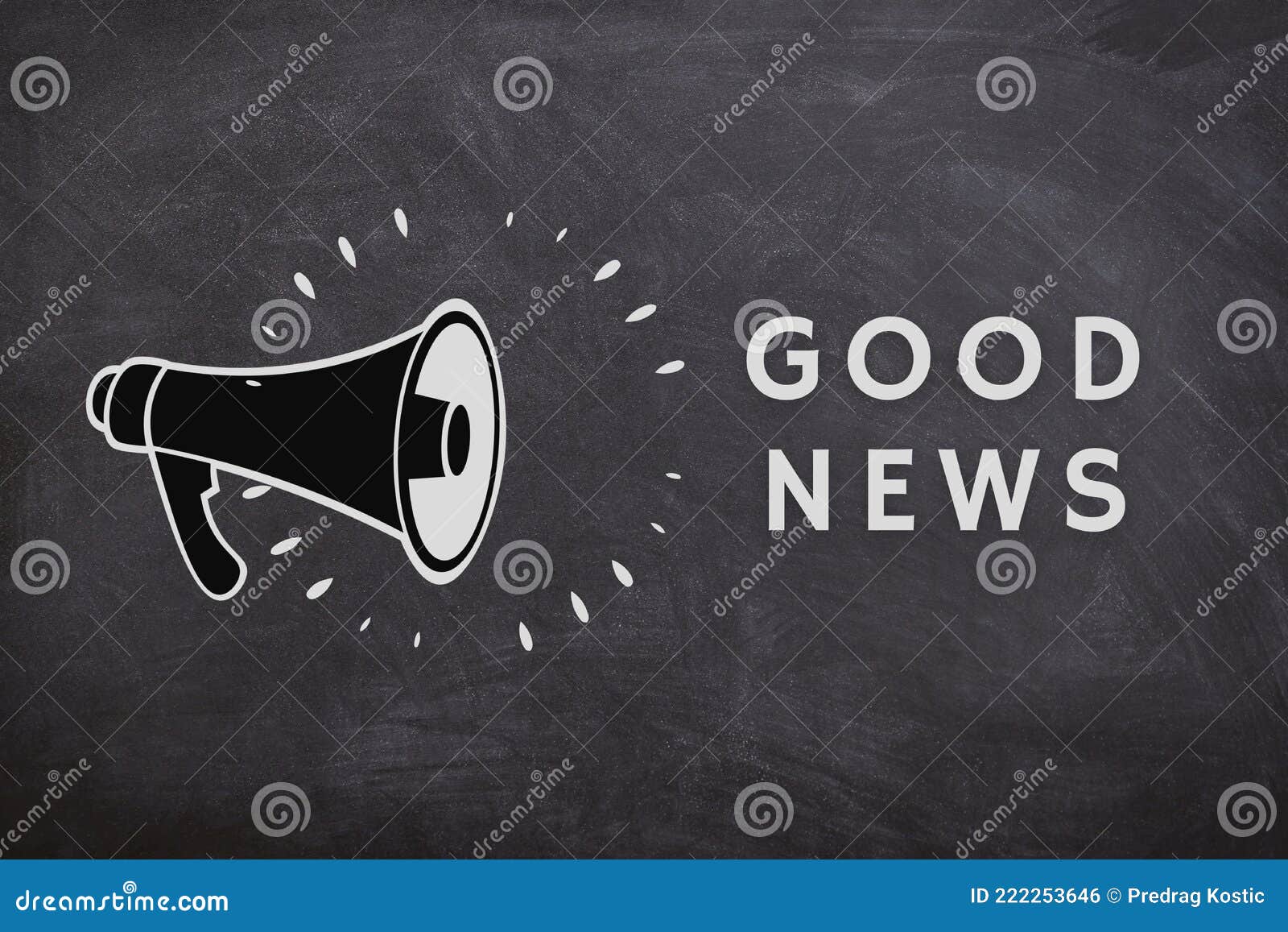 Good News Megaphone and Text Stock Photo - Image of white, good: 222253646