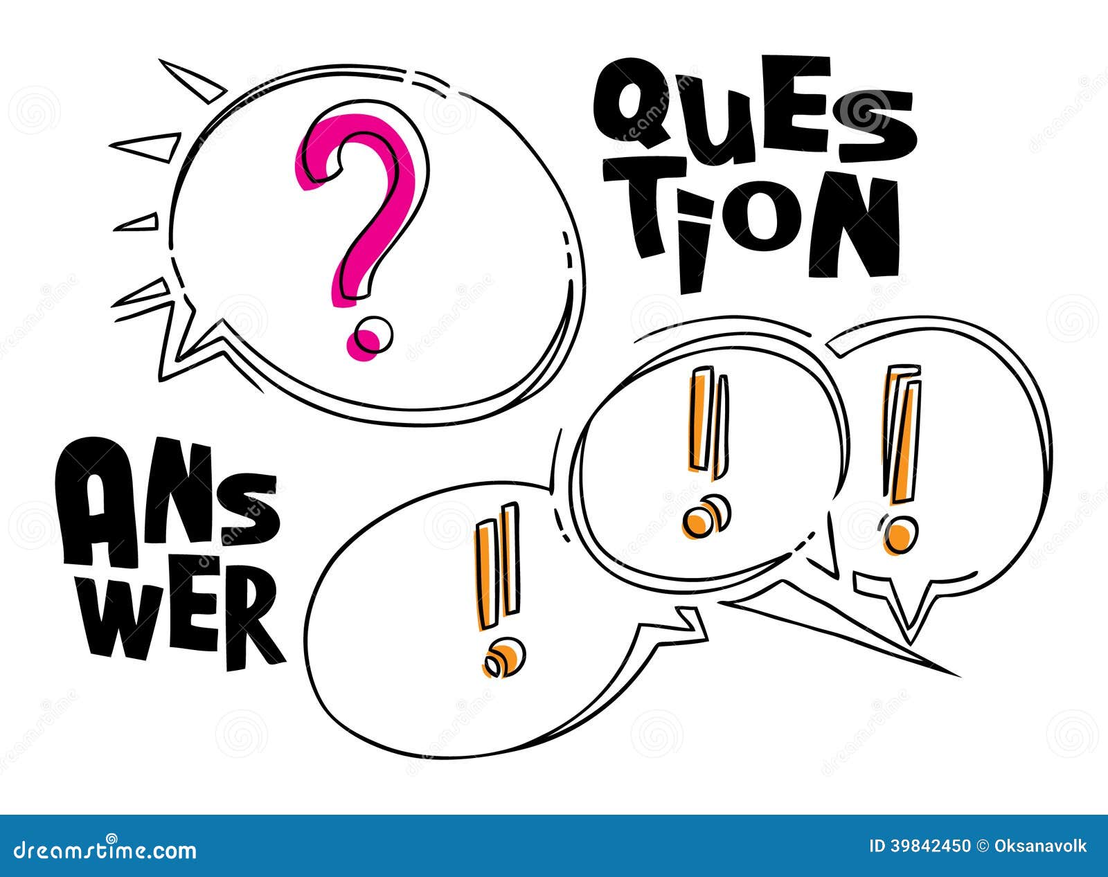 Questions and Answer Funny Style Bubbles on White Stock Vector ... Questions and Answer Funny Style Bubbles on White Stock Vector ...