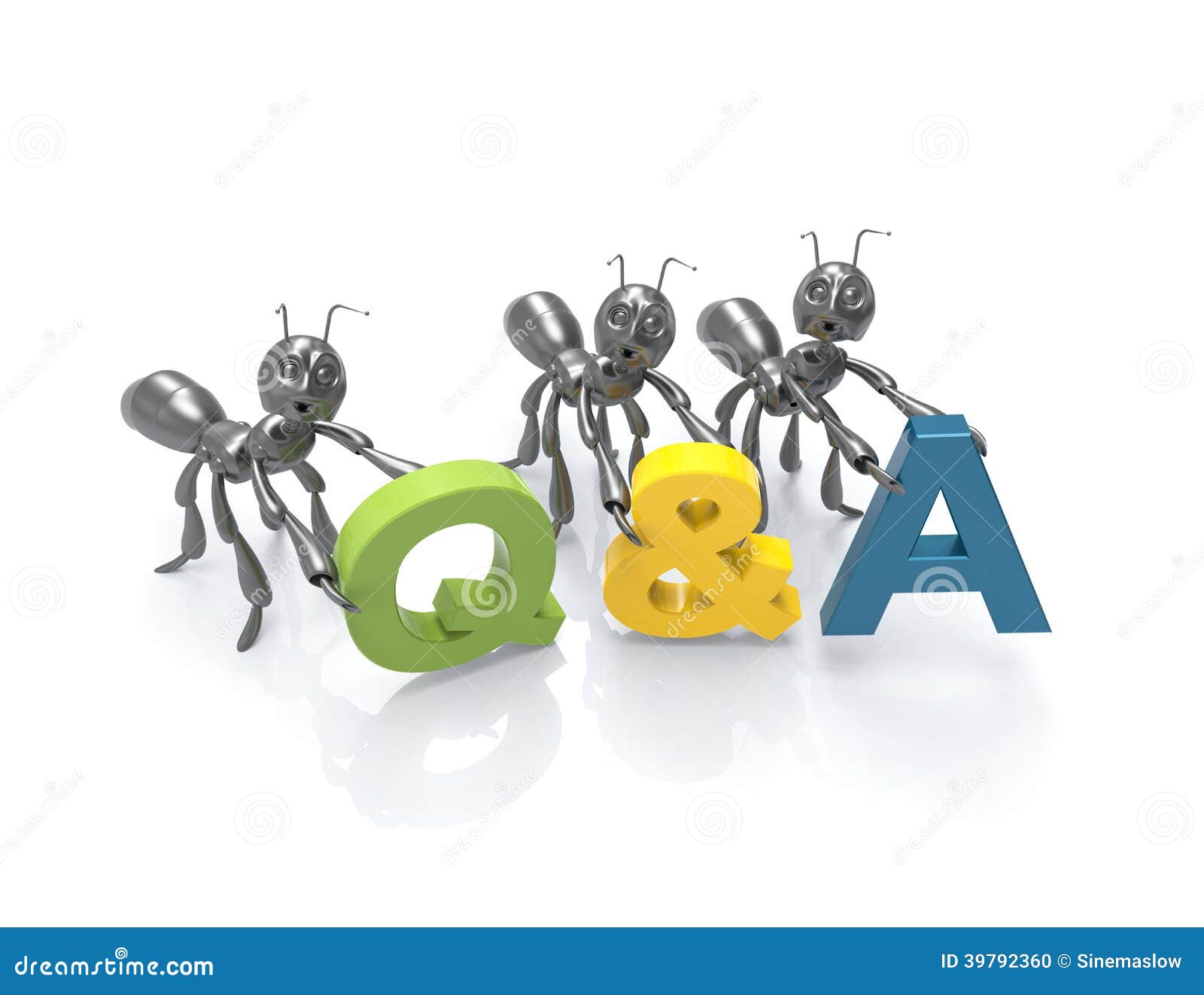 Questions and Answers-3d Cartoon Ants Stock Illustration - Illustration ...