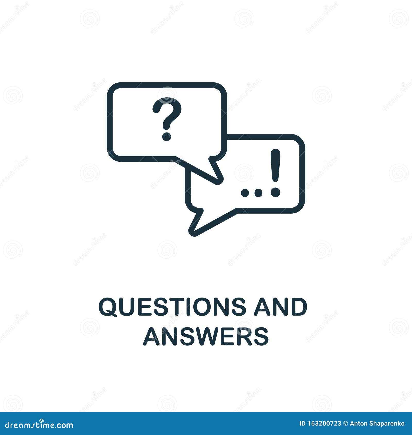 Questions And Answers Icon Outline Style. Thin Line Creative Questions ... Questions And Answers Icon Outline Style. Thin Line Creative Questions ...