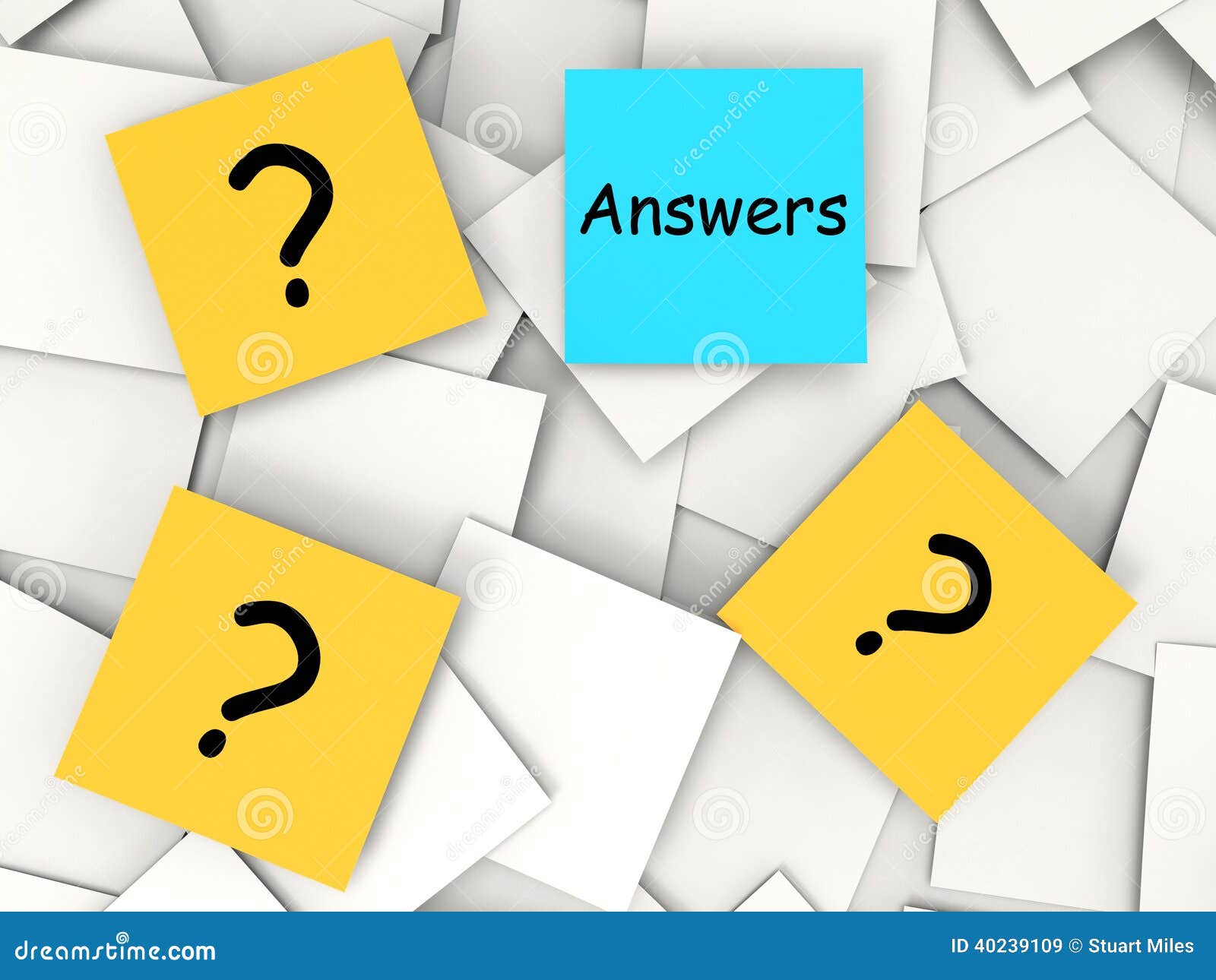 Questions Answers Post-it Notes Mean Inquiries Stock Illustration ...