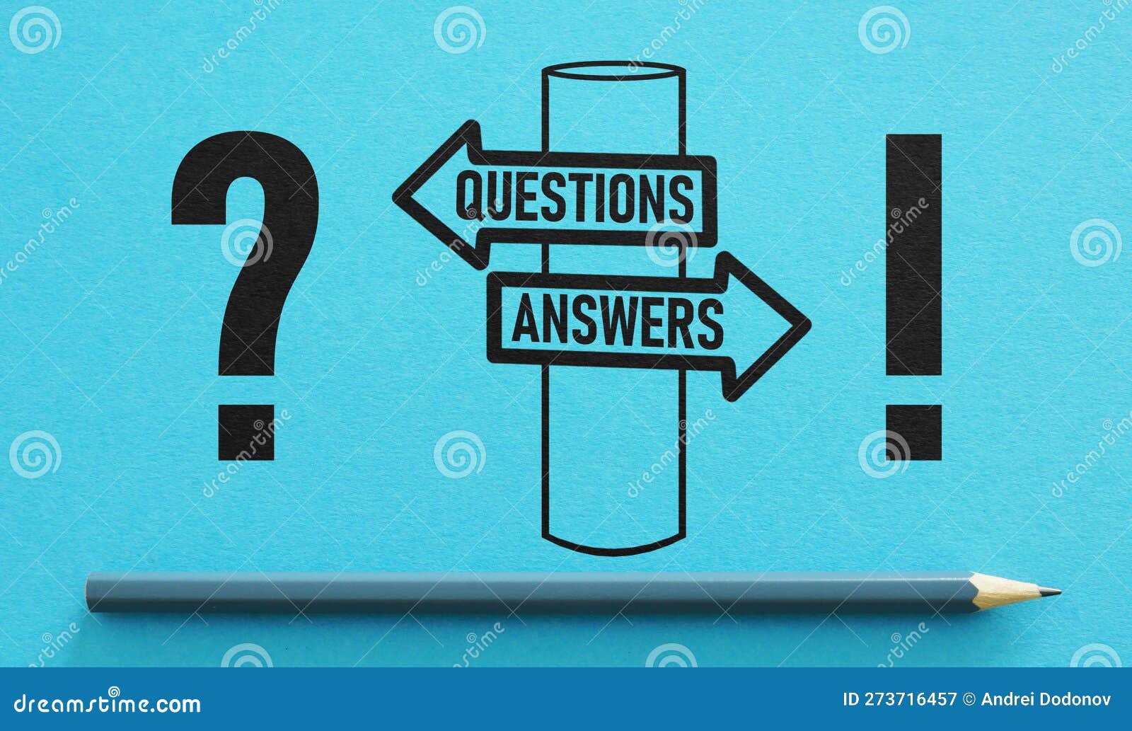 Questions and Answers are Shown Using the Text Stock Image - Image of ...