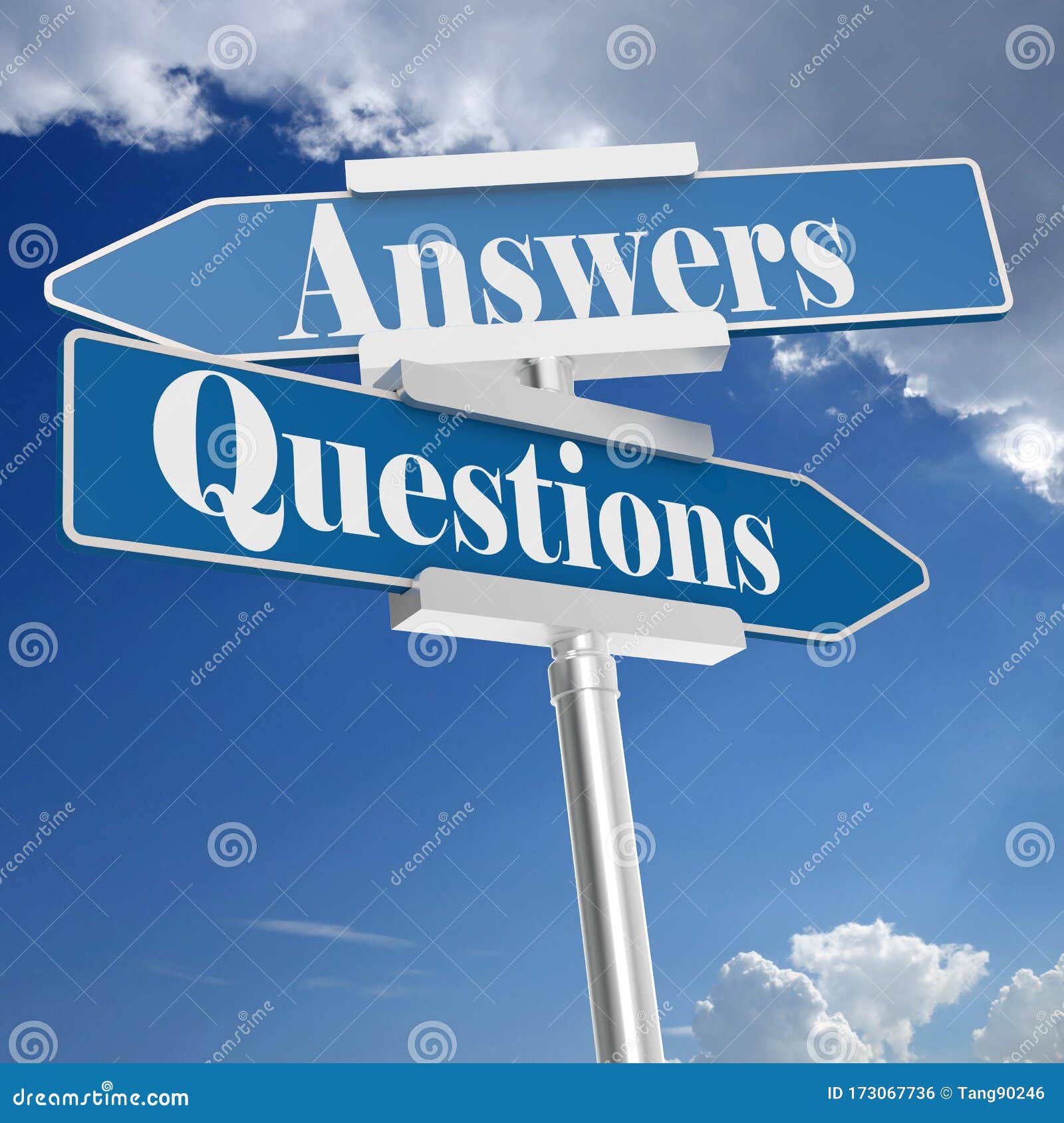 Questions and Answers Signs Stock Illustration - Illustration of choose ...