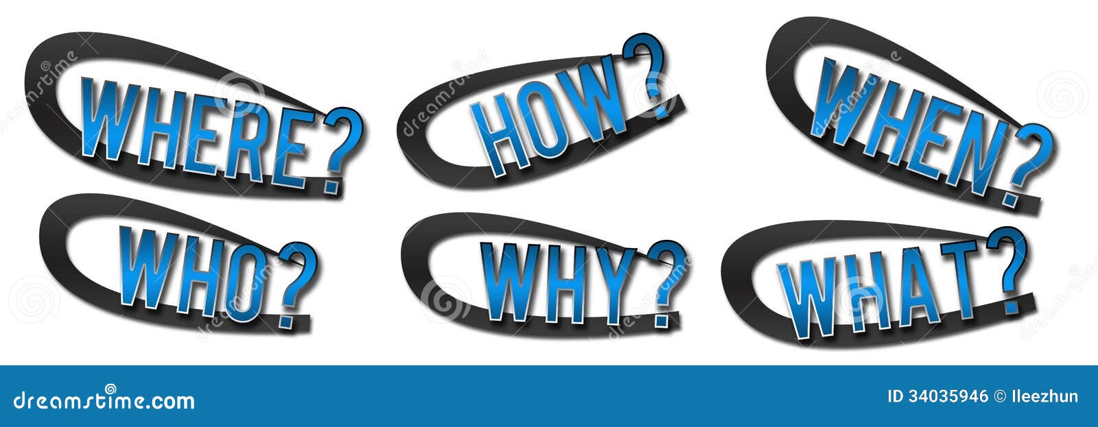 Questions Banner Blue stock illustration. Illustration of presentation ...