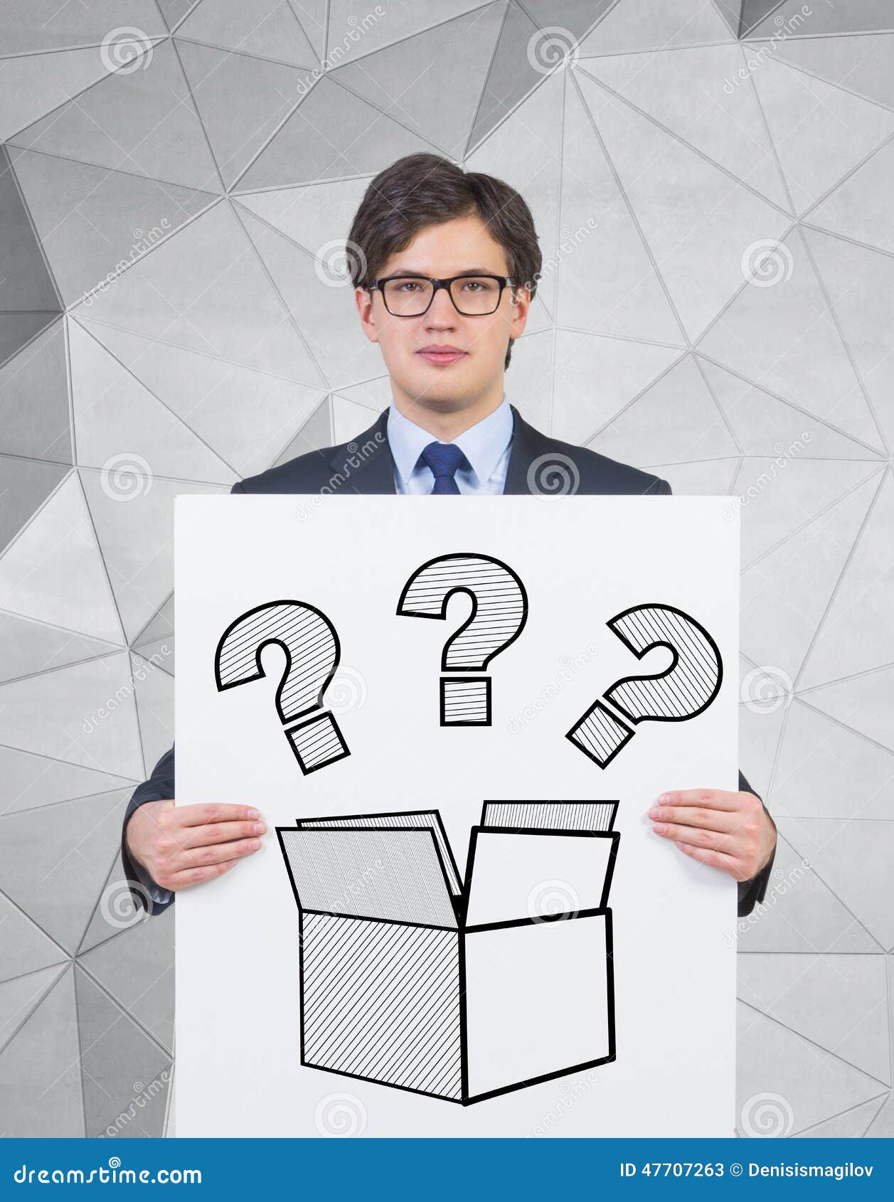 Questions in the box stock image. Image of motivation - 47707263