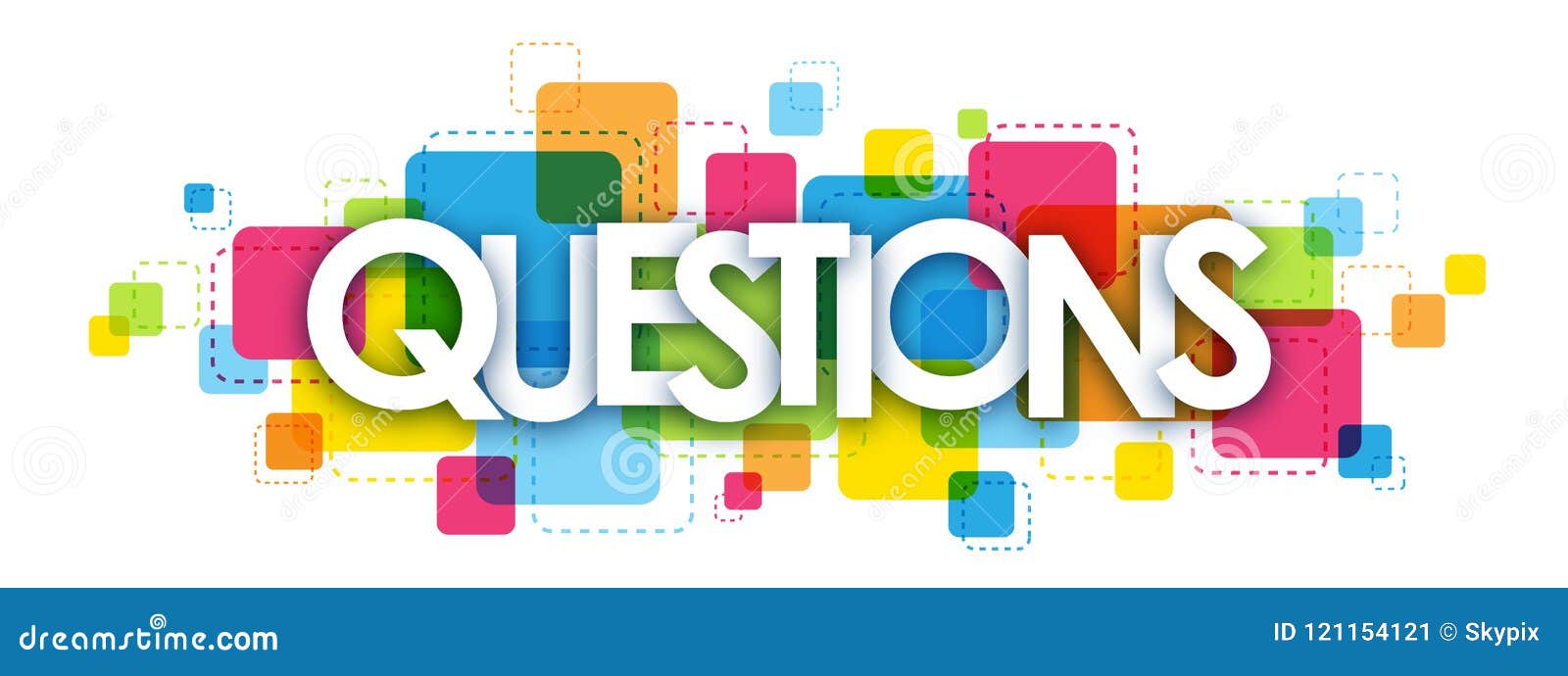 QUESTIONS Colorful Vector Letters Banner Stock Vector - Illustration of ...