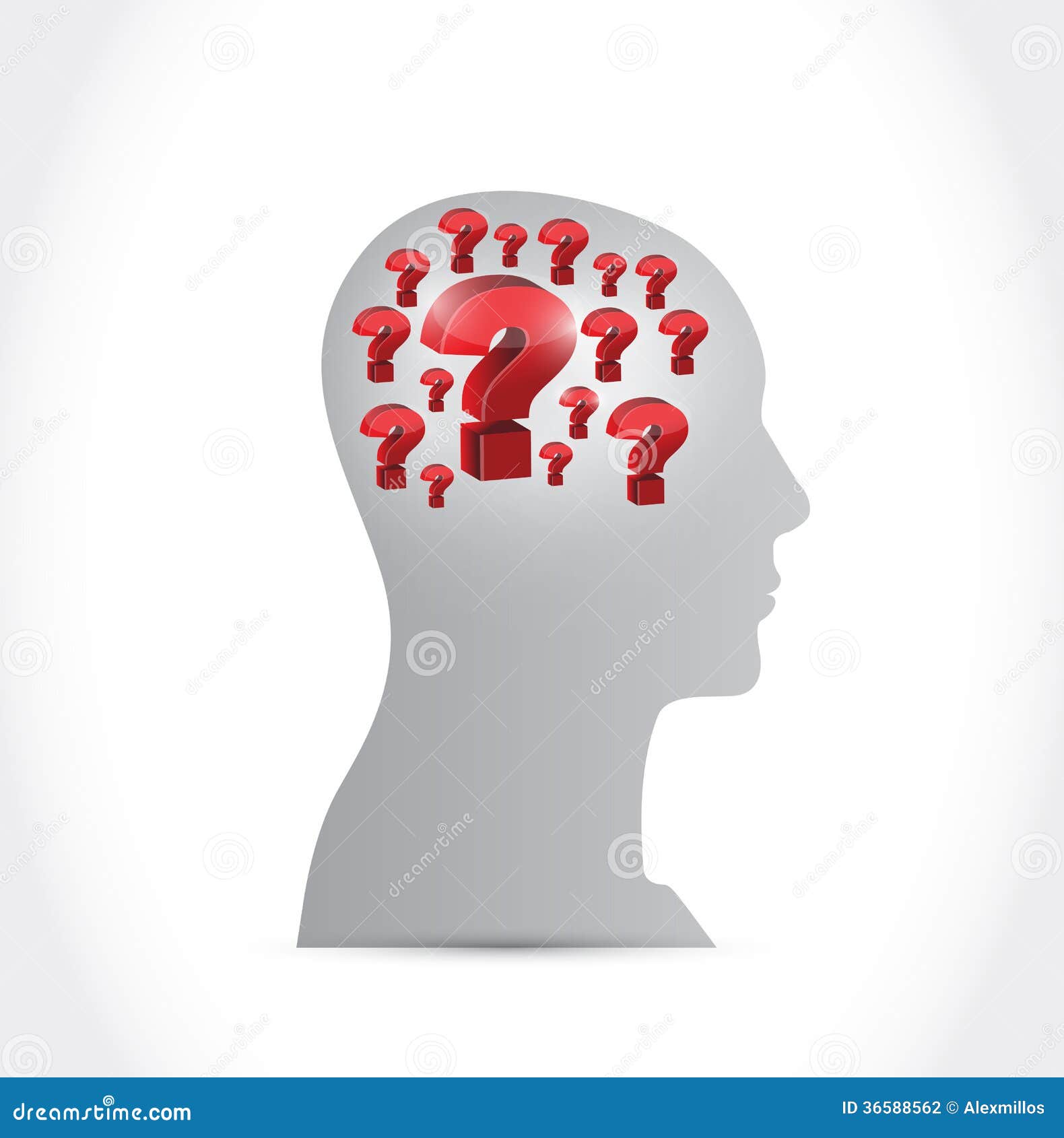 Questions Dans Votre Conception Principale D'illustration Illustration ...