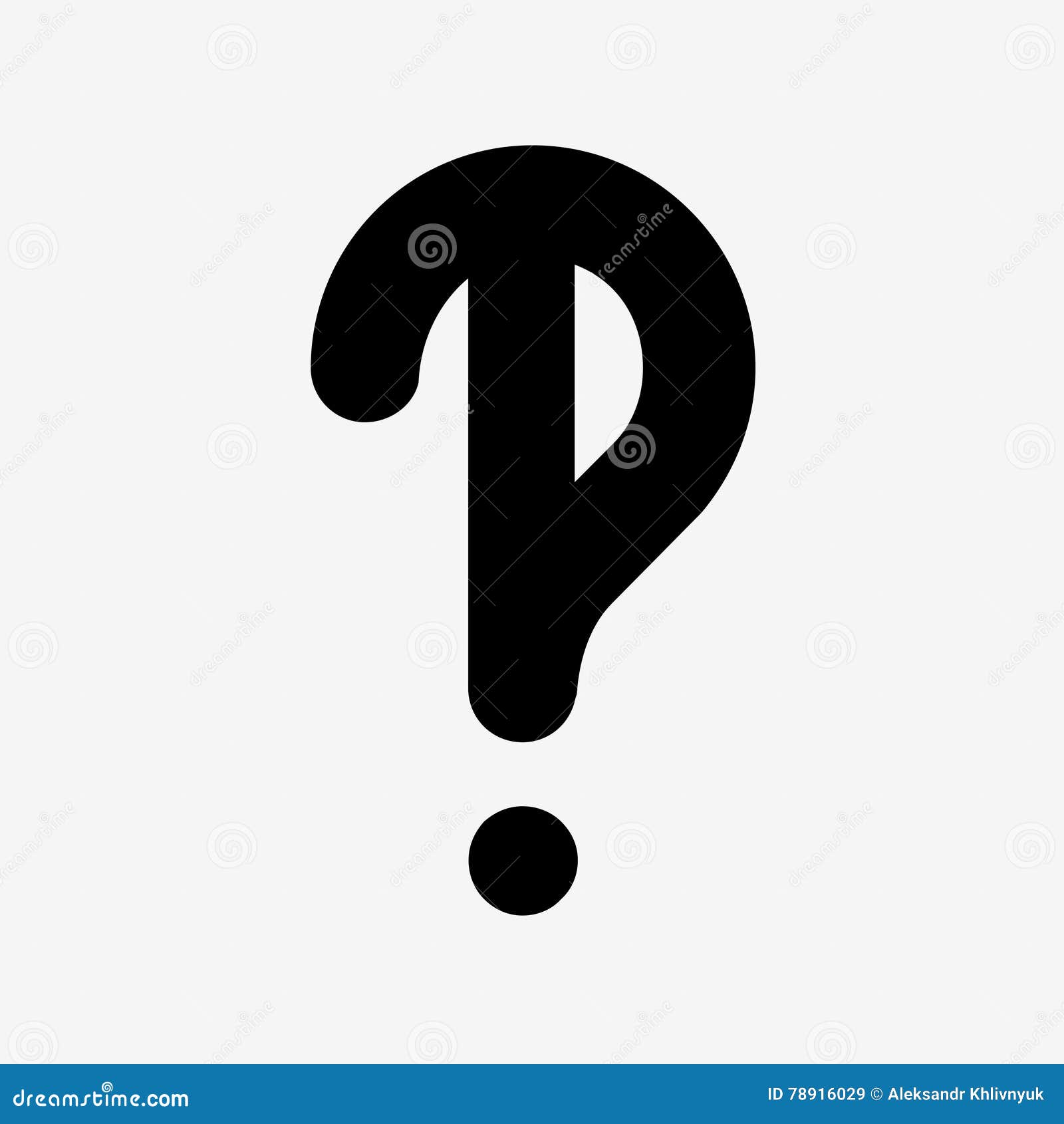 Questions Flat Design Icon Isolated Stock Illustration - Illustration ...