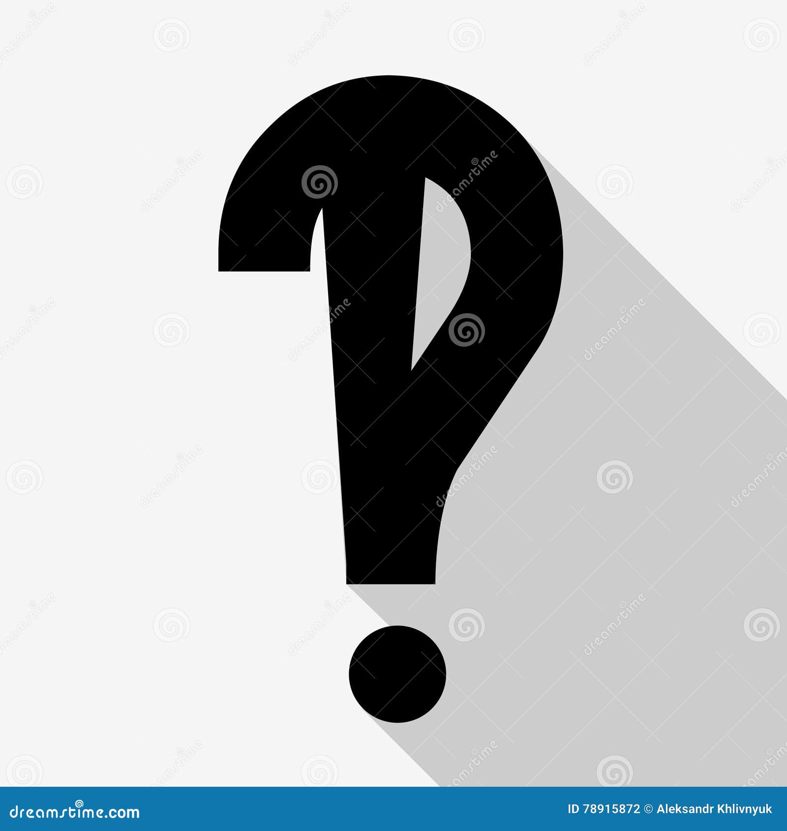 Questions Flat Design Icon Isolated Stock Illustration - Illustration ...
