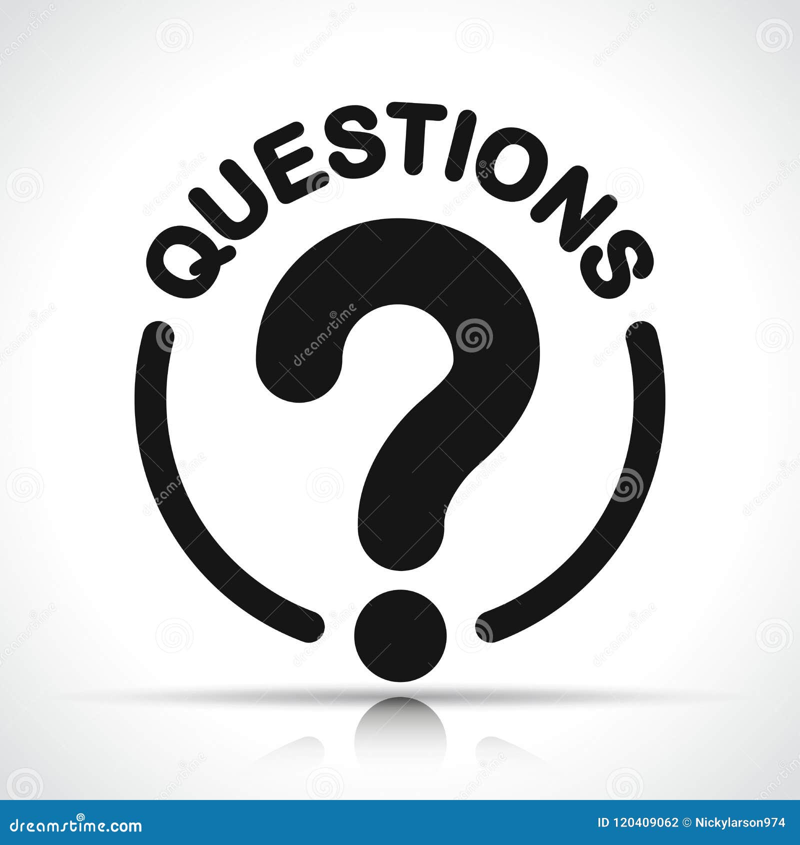 Questions Icon on White Background Stock Vector - Illustration of ...