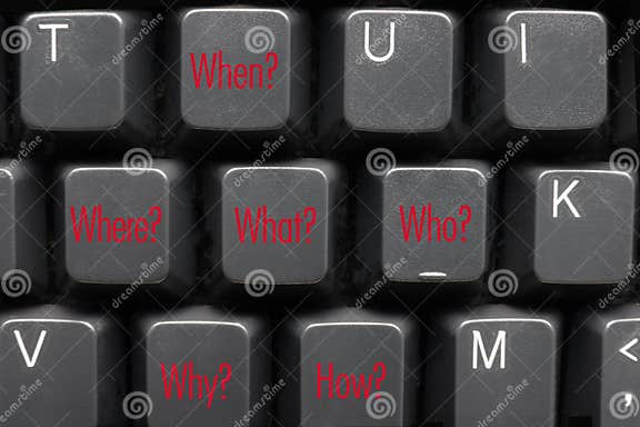 Questions on Keyboard stock image. Image of keys, interrogation - 22571667