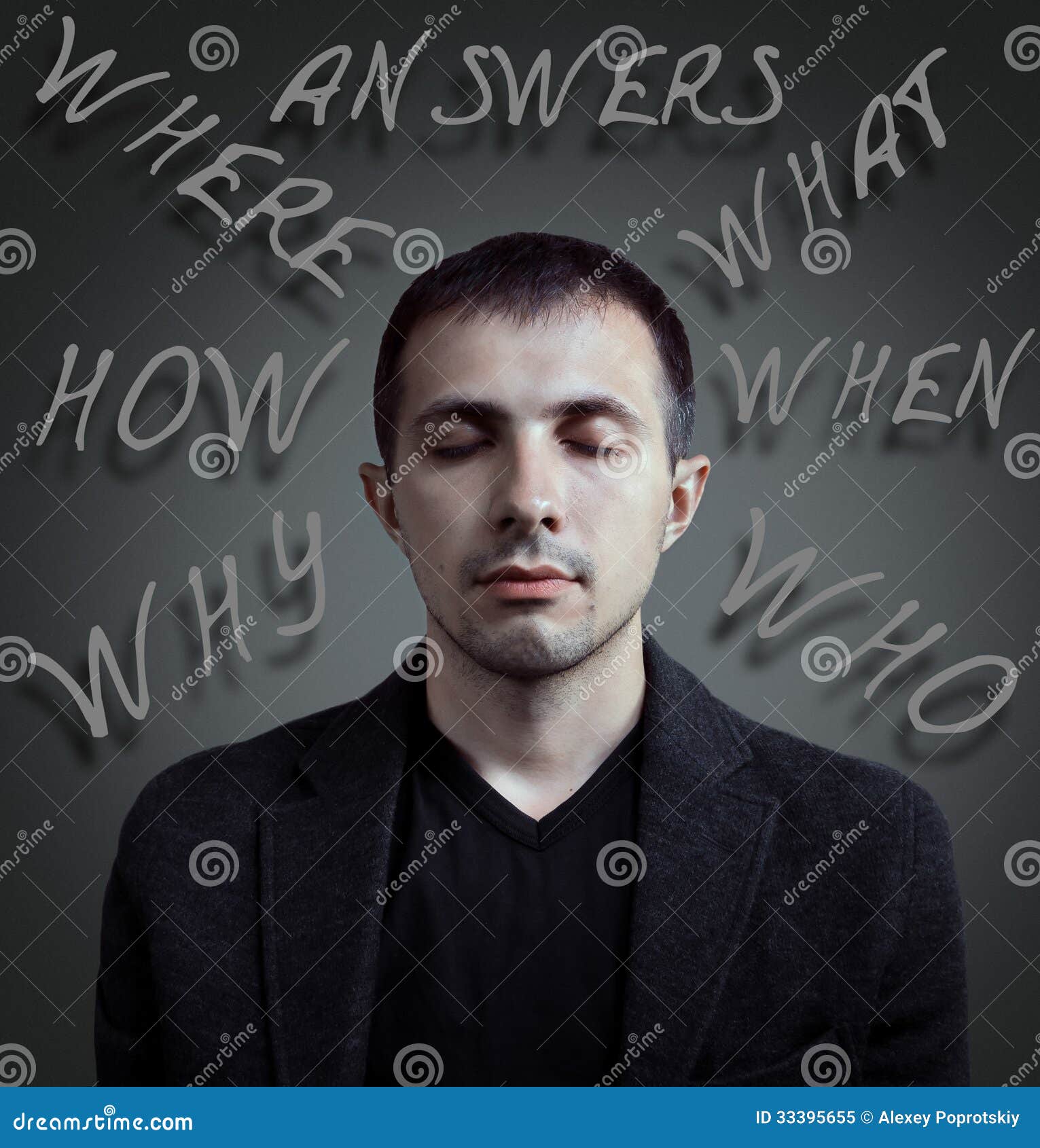 Questions in life stock image. Image of question, contemplation - 33395655