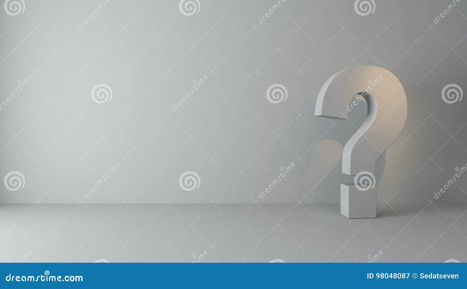 Questions Marks in the Empty Room Stock Illustration - Illustration of ...