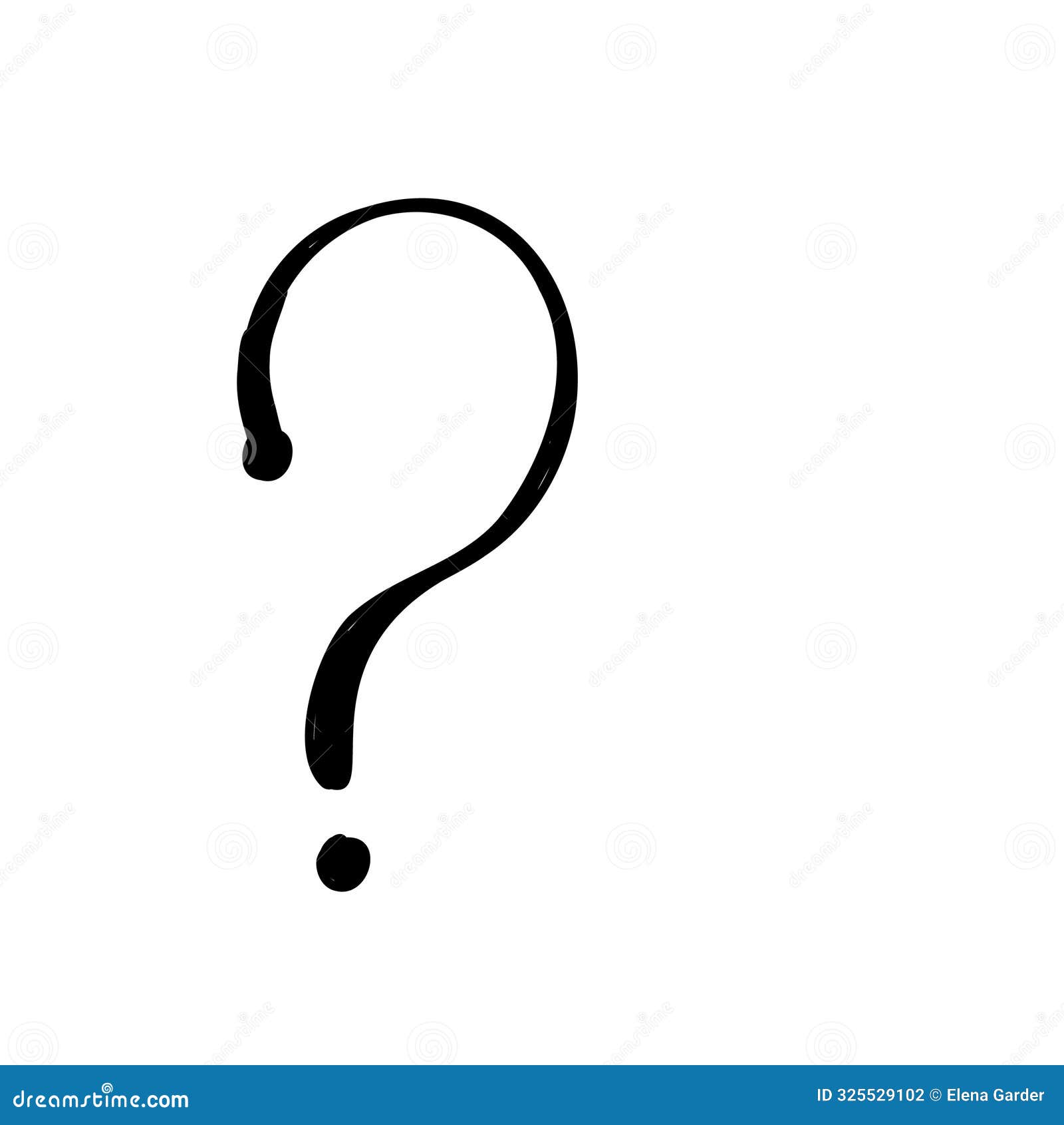 Questions Marks. Hand Drawn Doodle Ask Sign Set Stock Vector ...