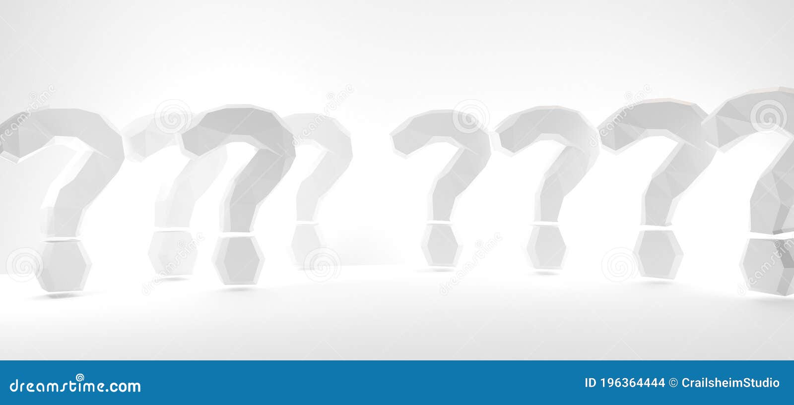 Questions Marks Light Grey White Background Graphic 3d-illustration ...
