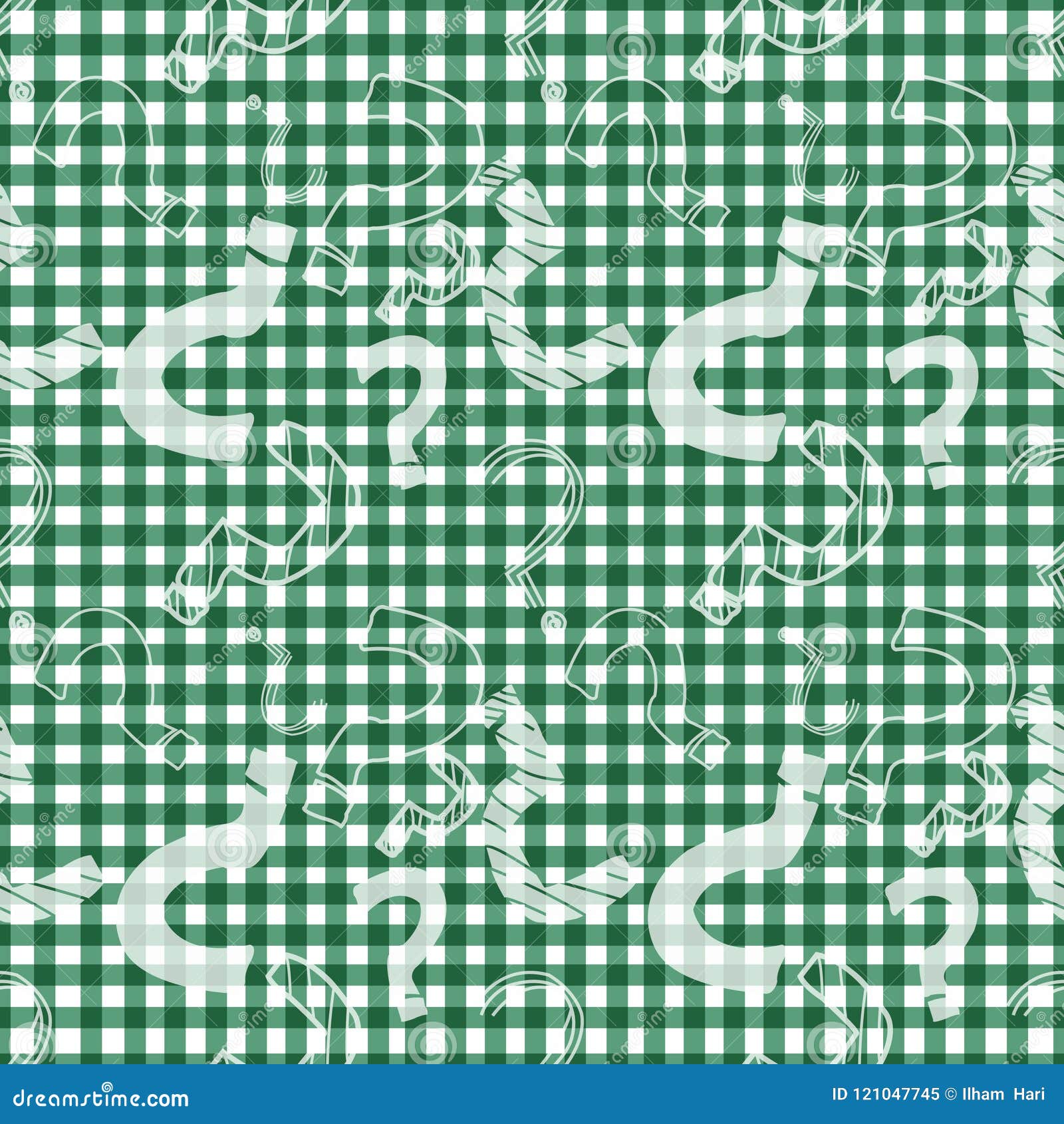 Questions Marks Seamless Pattern. Hand Drawn Stock Illustration ...