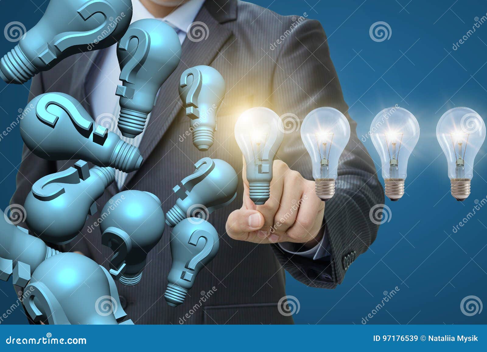 Questions and Problems Solves Businessman . Stock Image - Image of ...