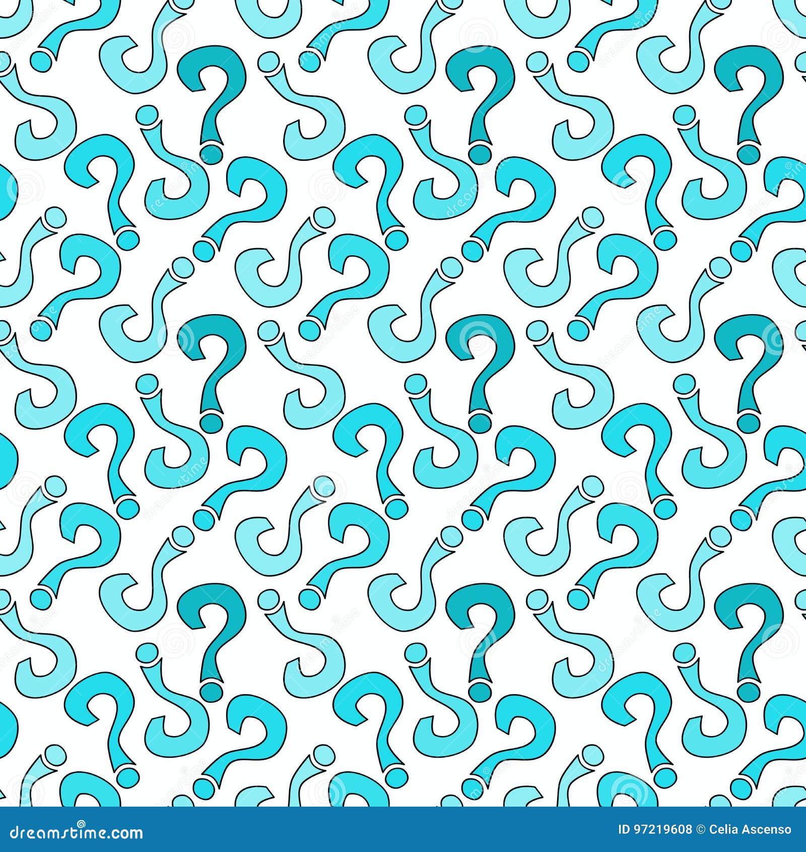 Questions seamless pattern stock illustration. Illustration of inquire ...