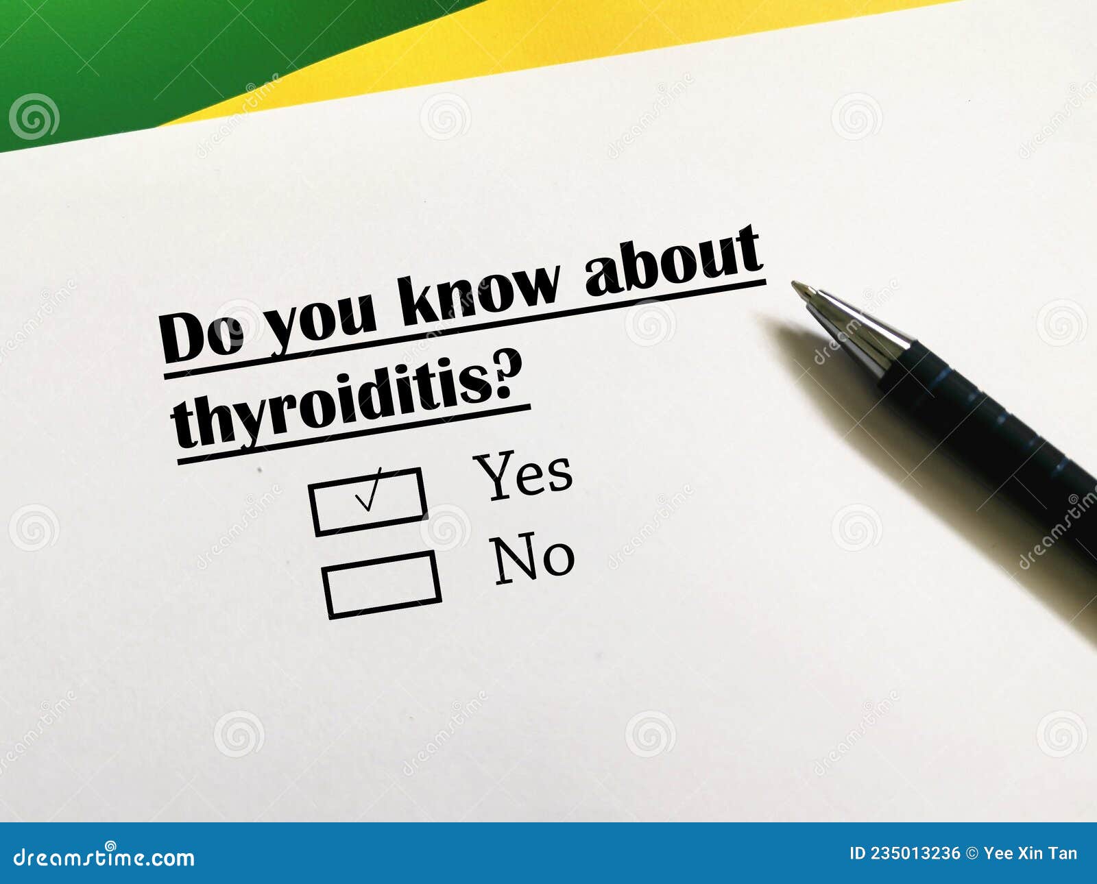 Questions about Thyroid Pathology Stock Photo - Image of learn ...