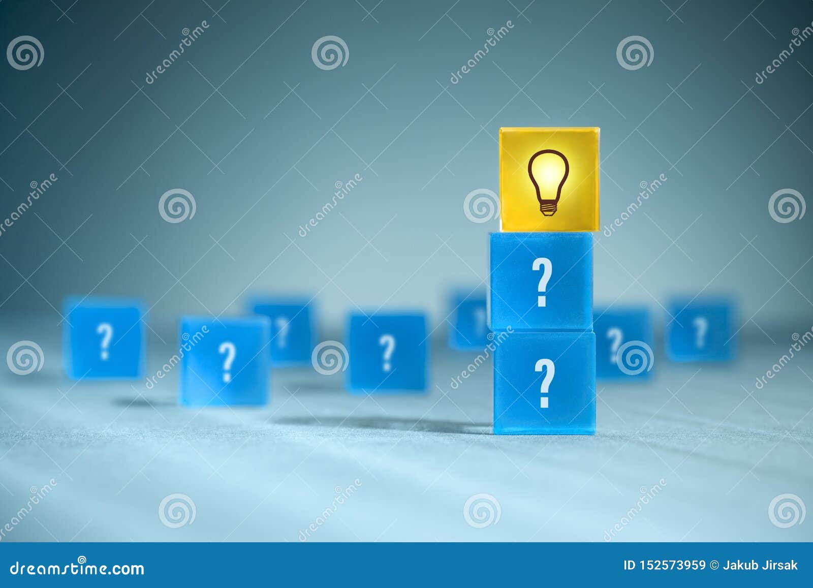From Questions To Idea Concept Stock Image - Image of metaphor ...