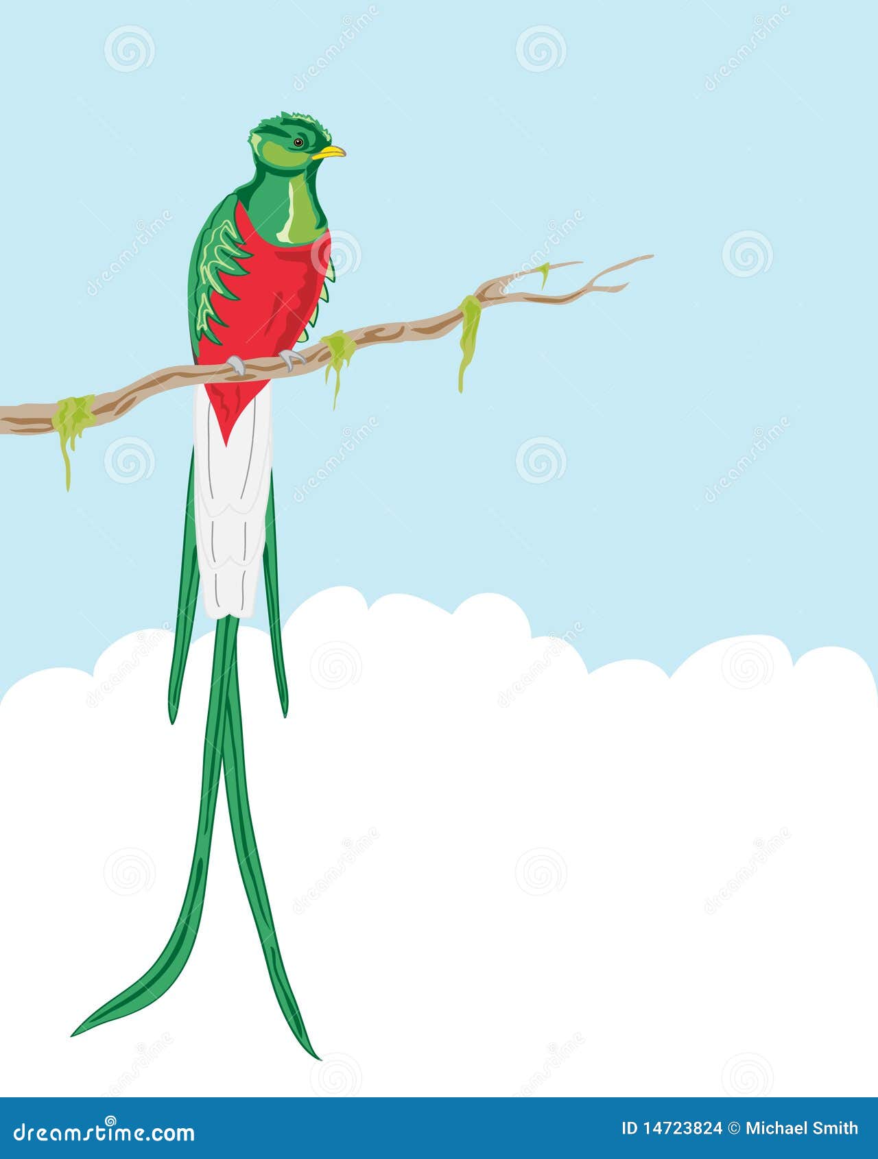 Quetzal resplandeciente ilustración del vector. Ilustración de ...