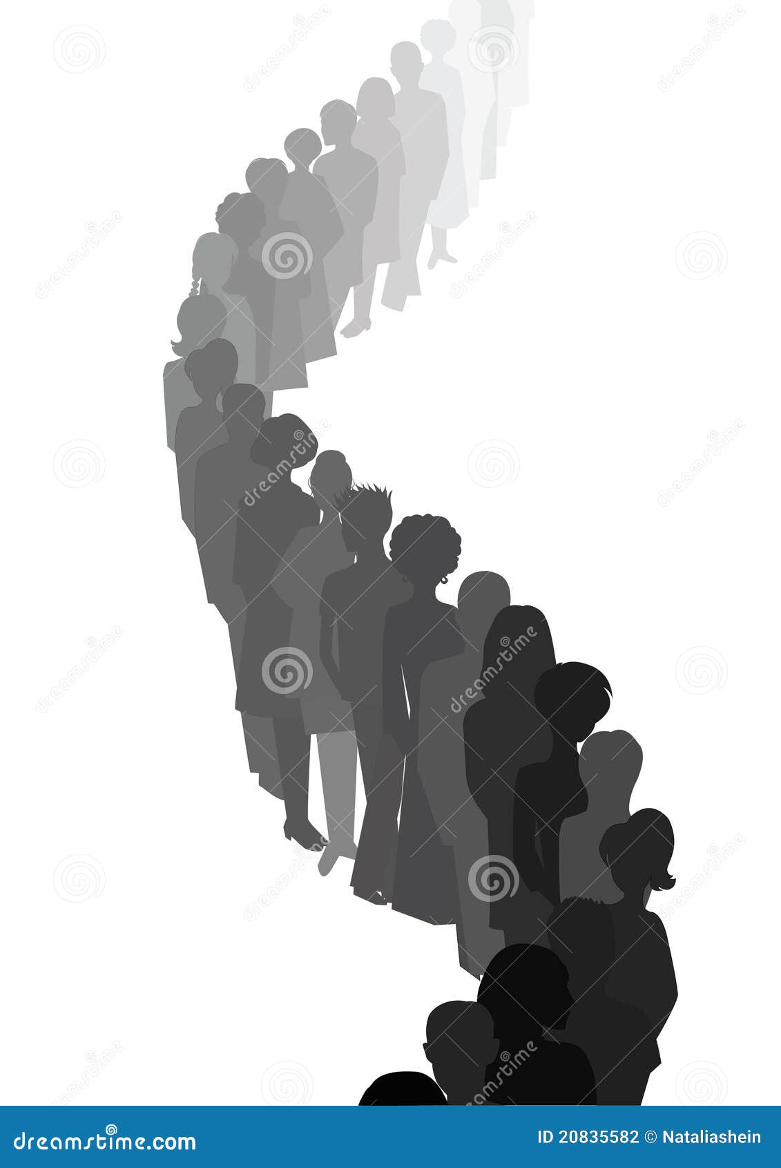 Queue stock vector. Illustration of head, number, design - 20835582