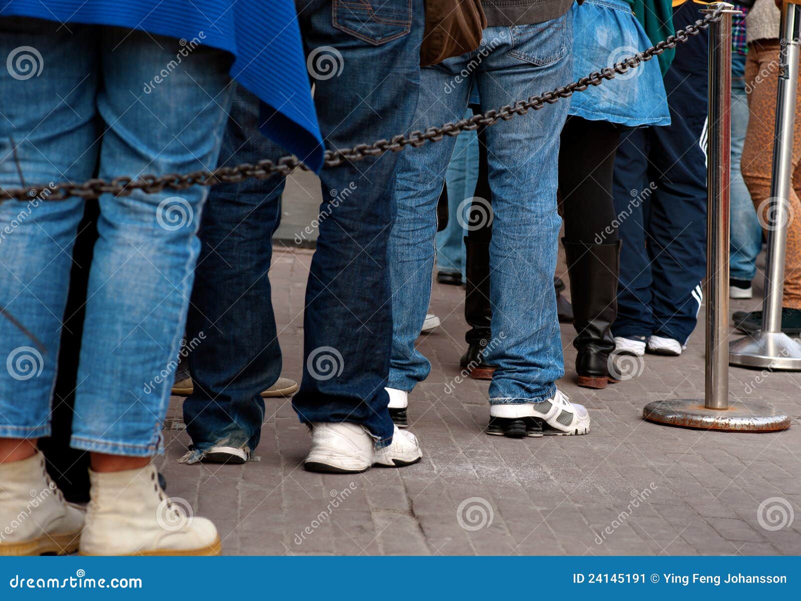 Queue stock image. Image of people, outdoors, shoes, pants - 24145191