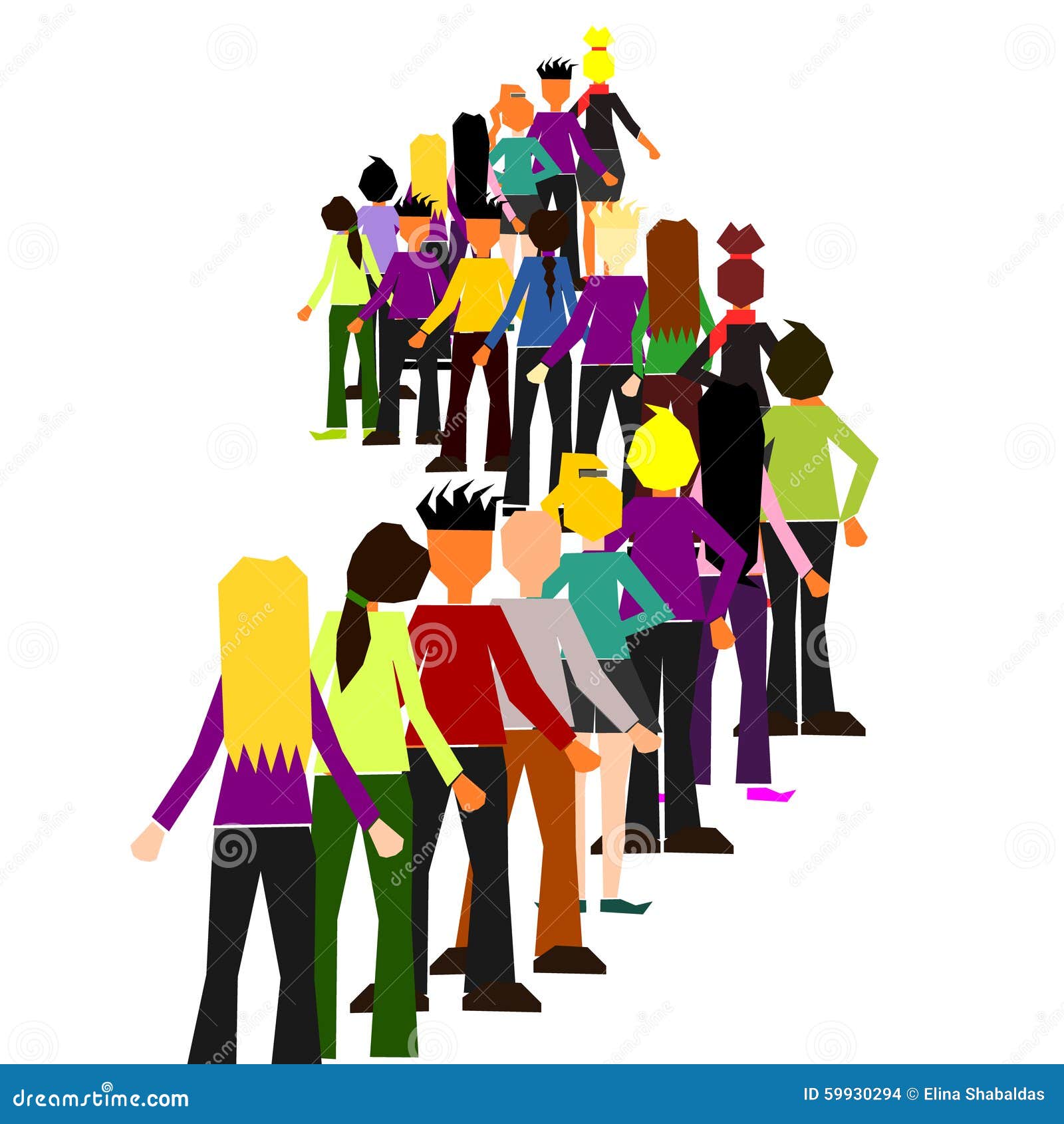 Queue illustration de vecteur. Illustration du illustration - 59930294