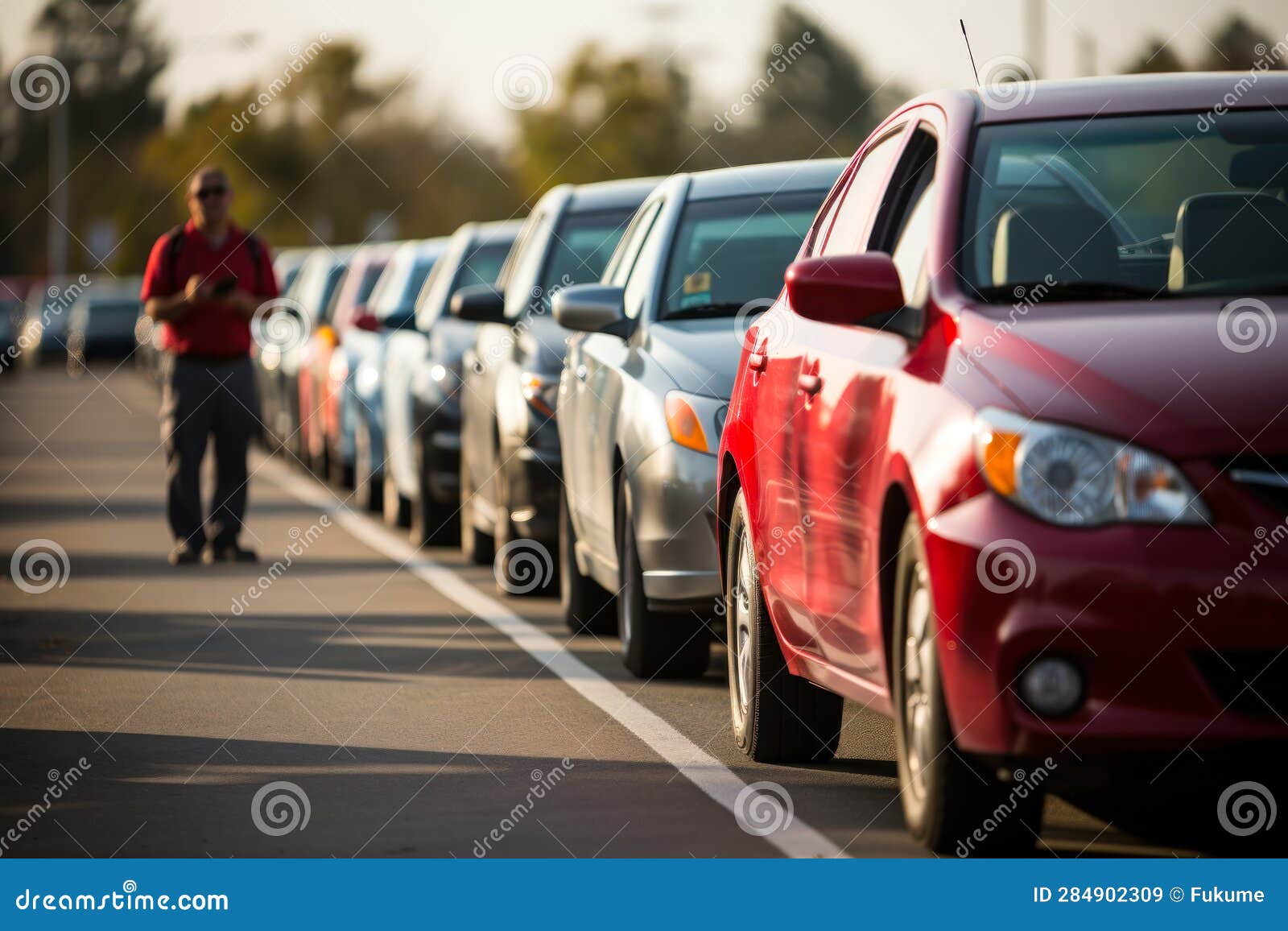 Queue Cars on the Road, Traffic Jam Generative Ai Stock Image - Image ...