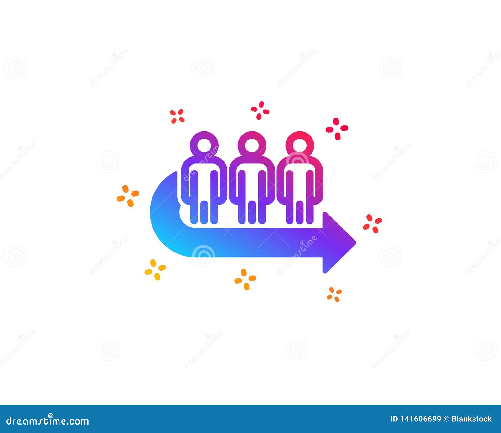 Queue Icon. People Waiting Sign. Vector Stock Vector - Illustration of ...