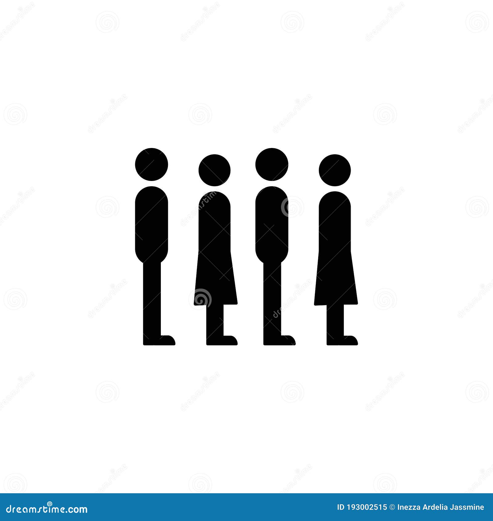Queue Icon, Symbol Line Design Template Stock Vector - Illustration of ...