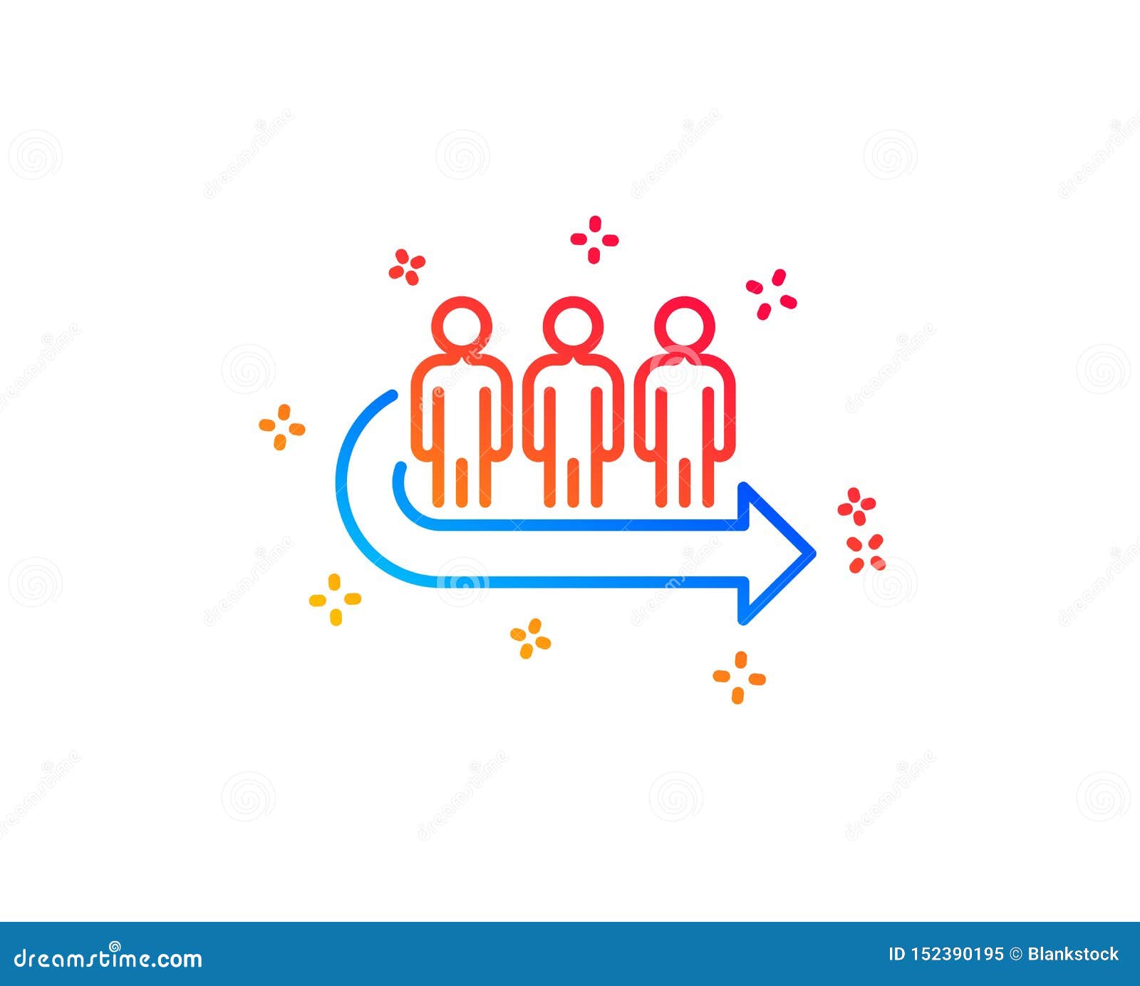 Queue Line Icon. People Waiting Sign. Vector Stock Vector ...