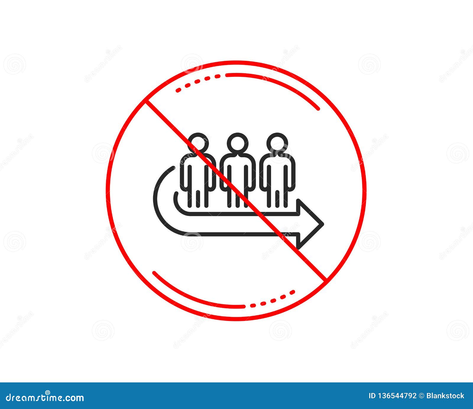 Queue Line Icon. People Waiting Sign. Vector Stock Vector ...