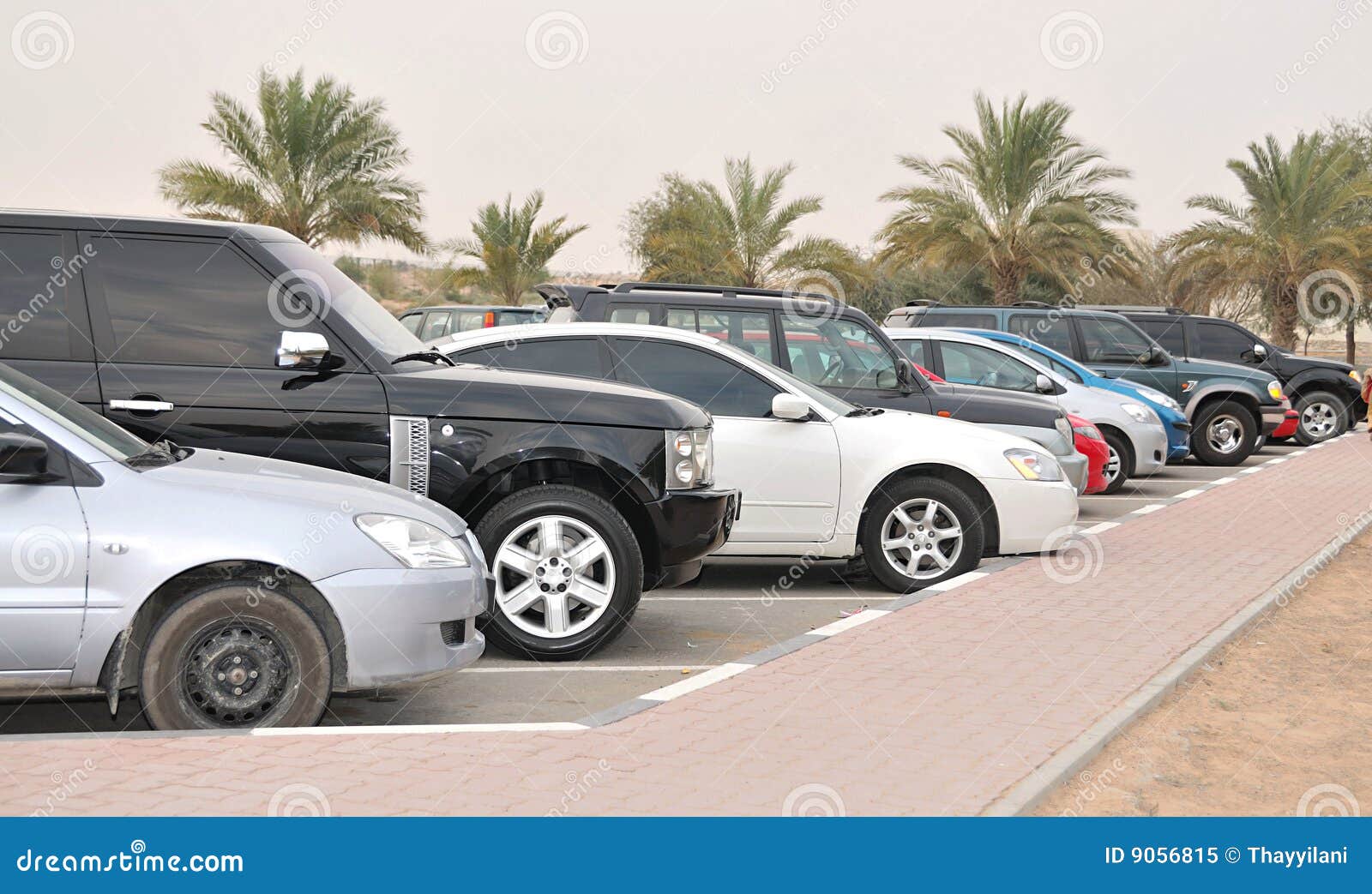 Queue of Luxury Cars stock image. Image of black, four - 9056815