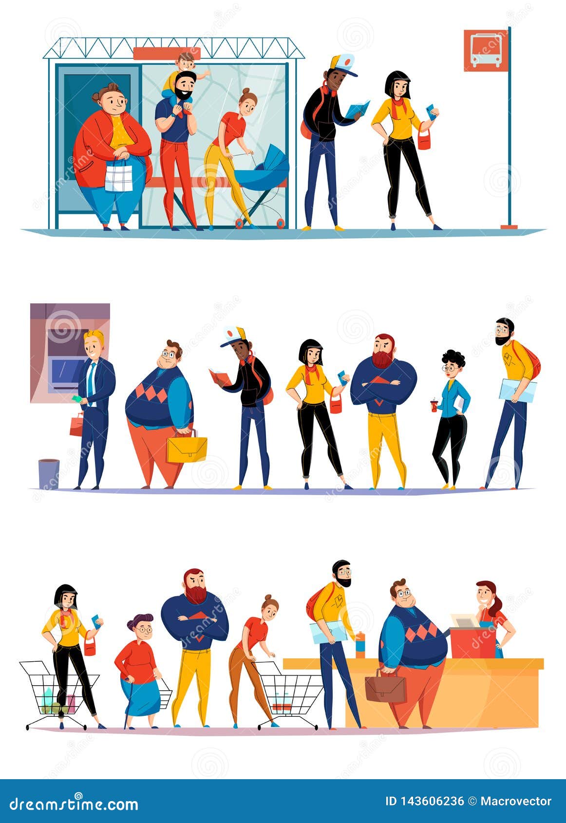 Trolley Queuing Stock Illustrations – 12 Trolley Queuing Stock ...