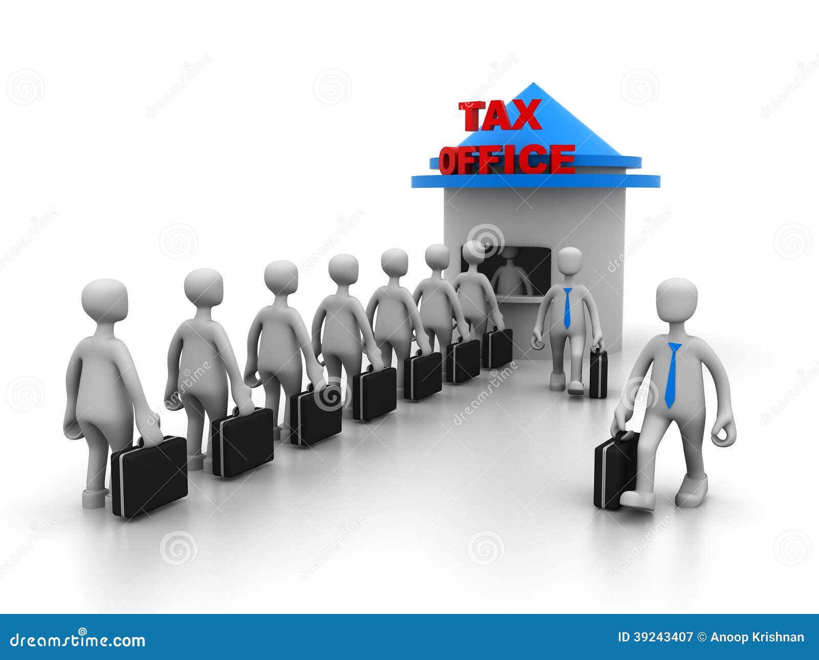 Queue for Tax Payment stock illustration. Illustration of time - 39243407