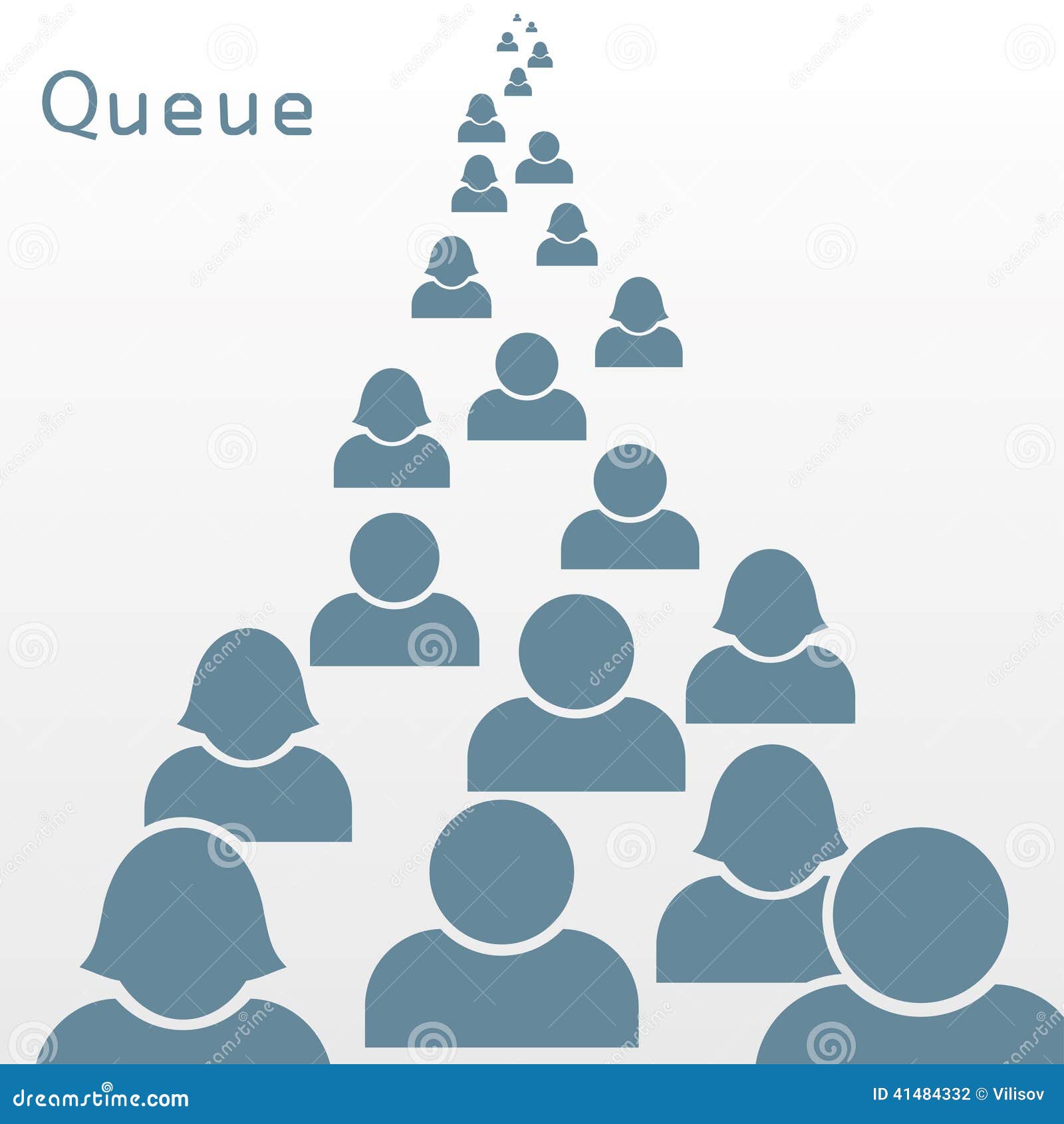 Queue. stock vector. Illustration of crowd, multitude - 41484332