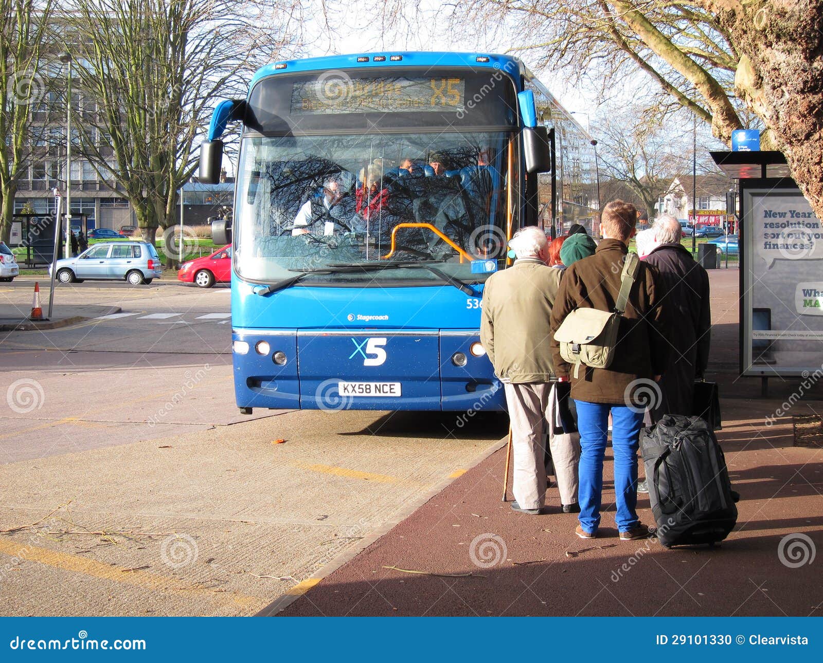 Queueing for a bus. editorial image. Image of boarding - 29101330
