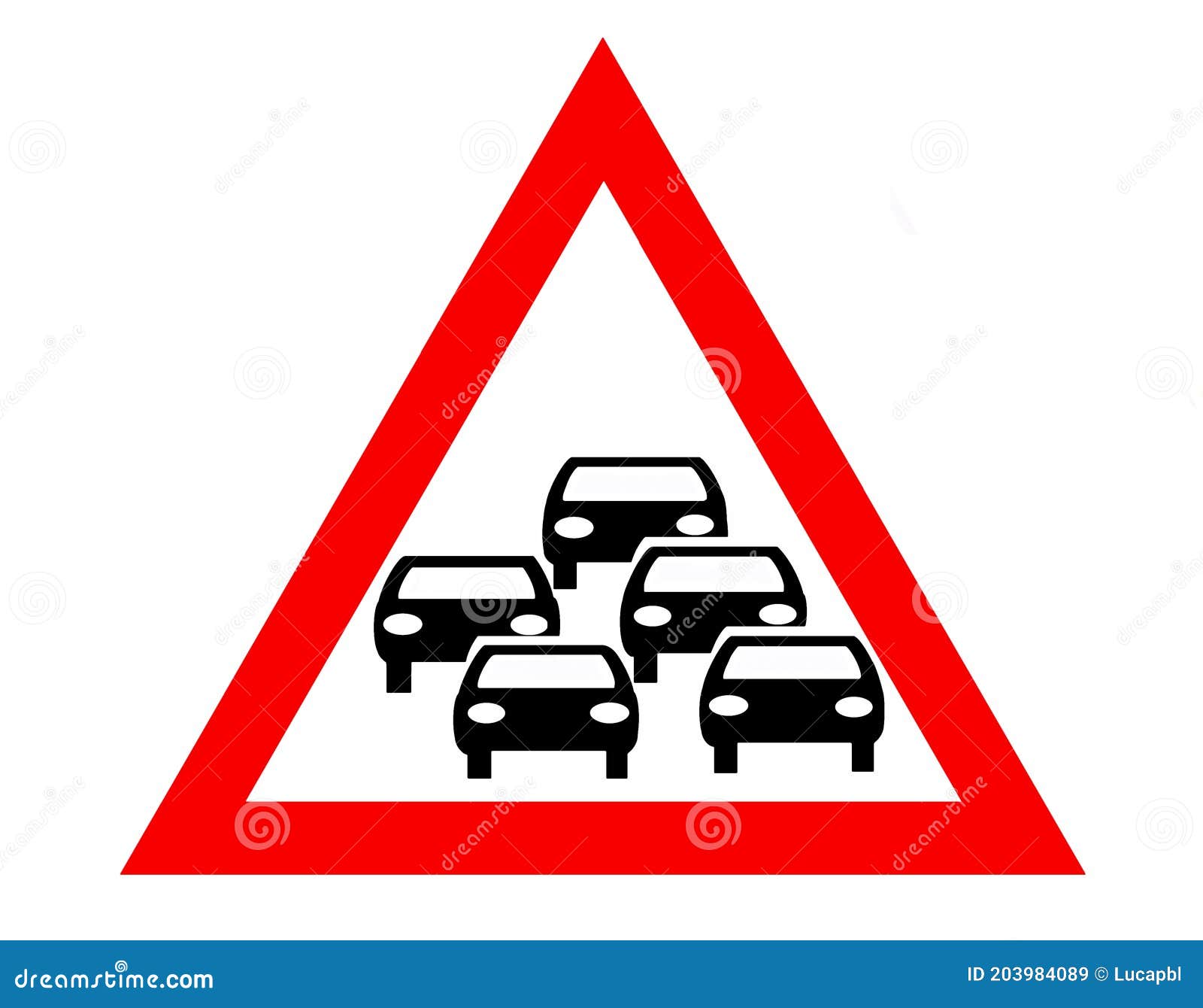 Queues Likely on the Road Ahead. Warning Traffic Sign Stock Image ... Queues Likely on the Road Ahead. Warning Traffic Sign Stock Image ...