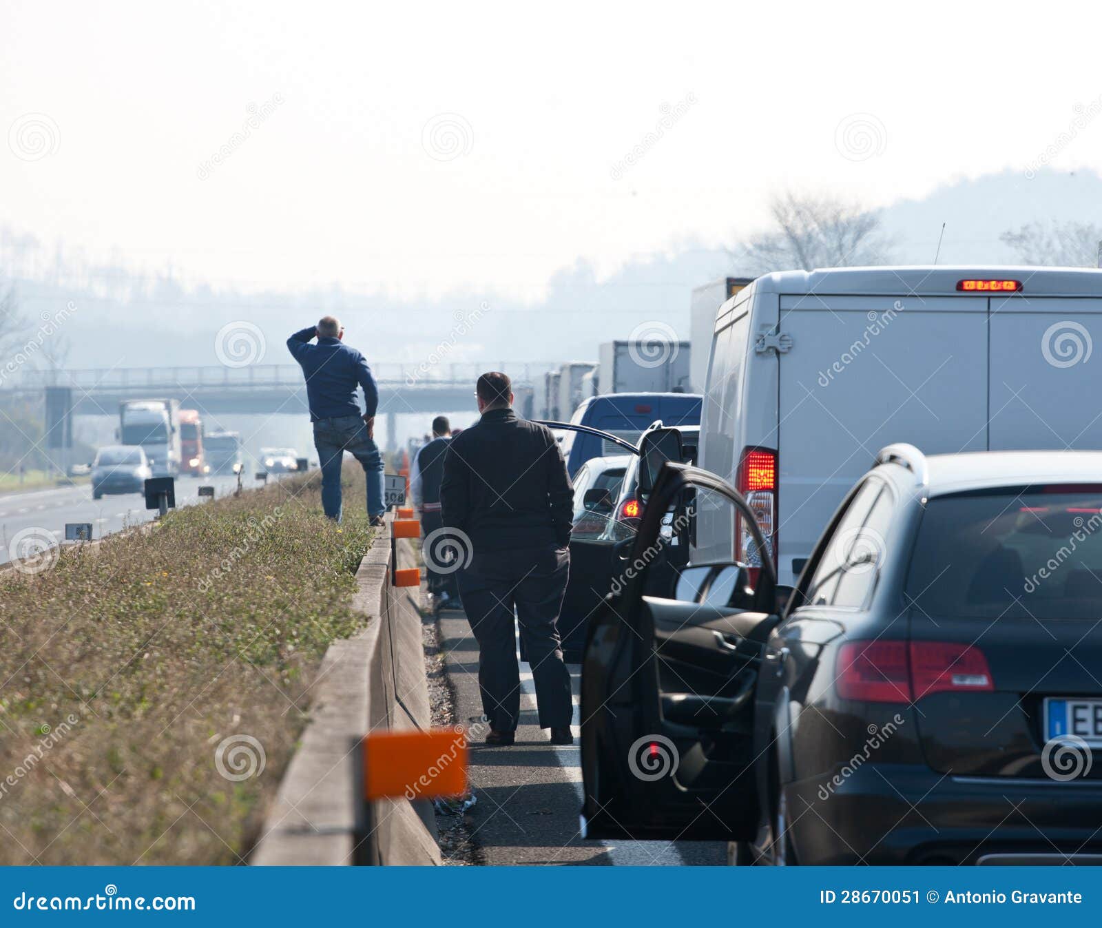 Queues of Traffic on the Highway Stock Image - Image of move, urban ...