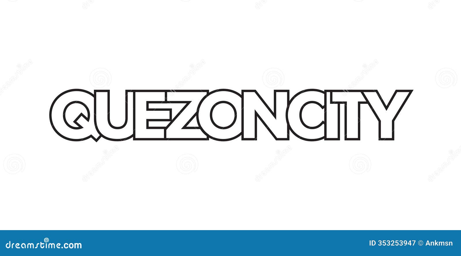 Red Quezon City Stamp Stock Image 87549787