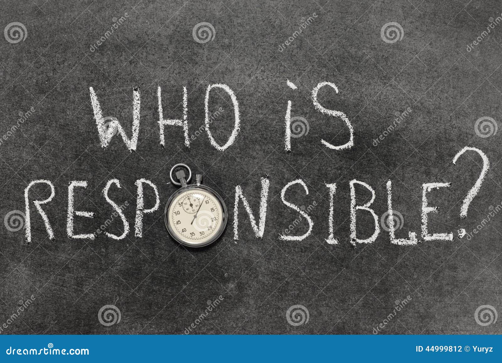 Qui est responsable photo stock. Image du acte, exact - 44999812