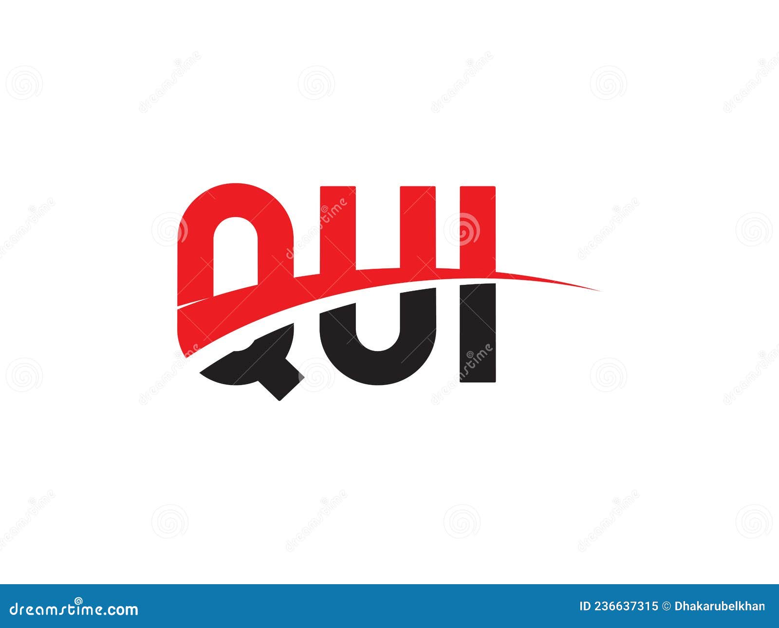 QUI Letter Initial Logo Design Vector Illustration Stock Vector ...