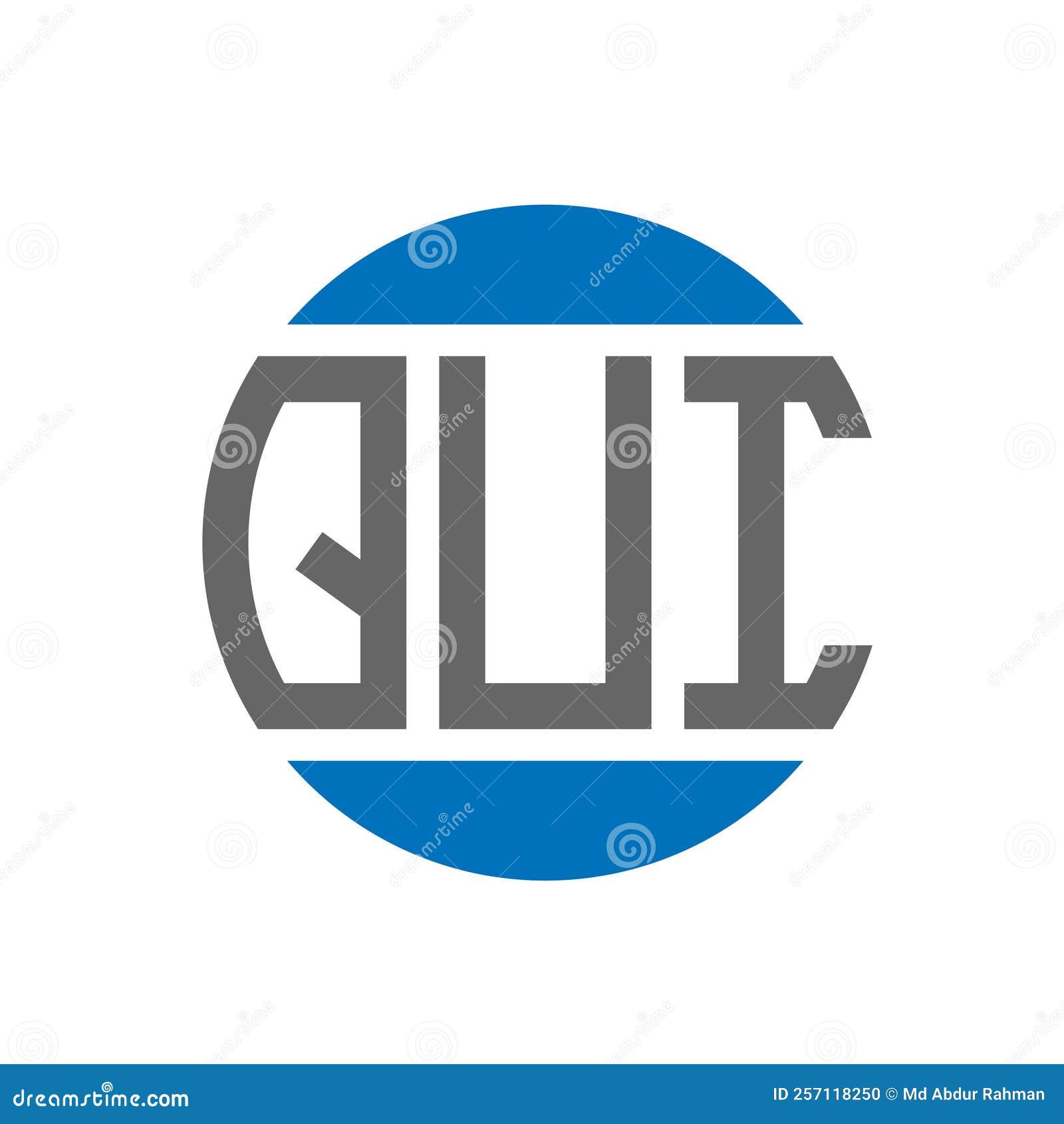QUI Letter Logo Design On White Background. QUI Creative Initials ...