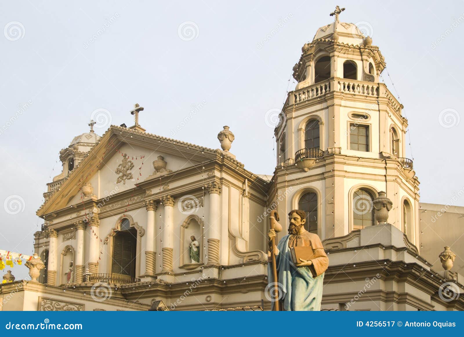 Quiapo Church stock image. Image of manila, asia, blue - 4256517