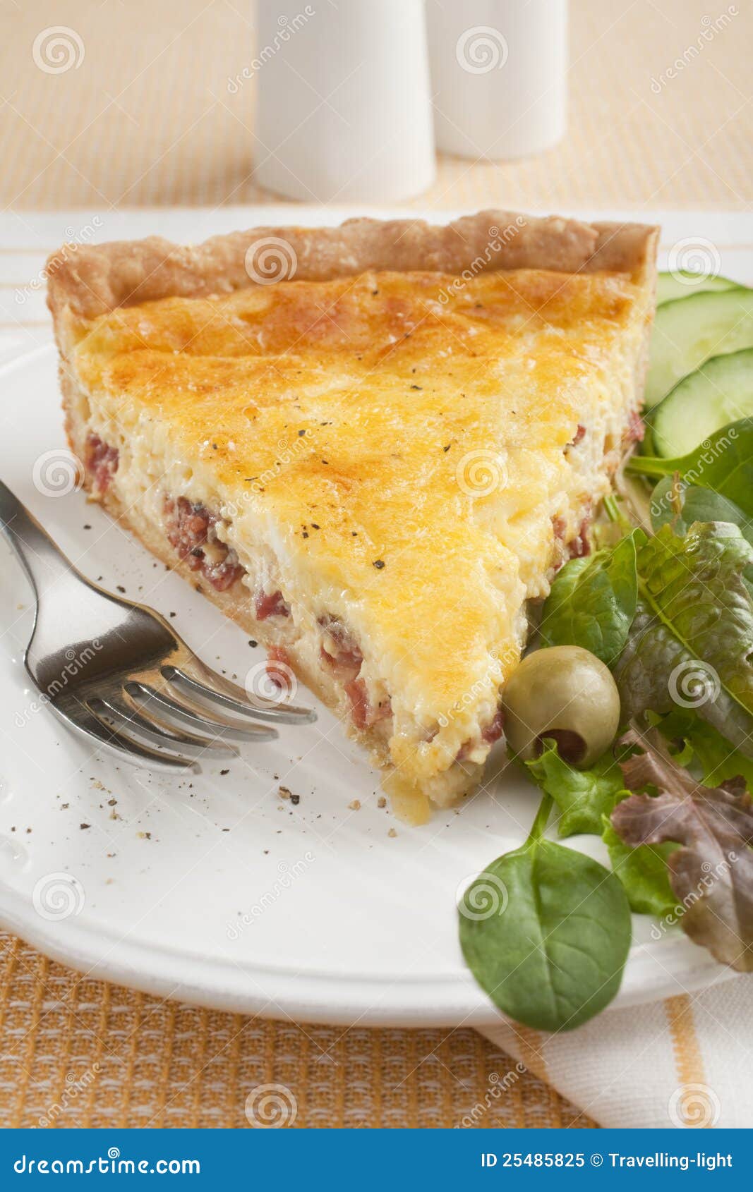 Quiche Lorraine stock image. Image of food, plated, quiche - 25485825