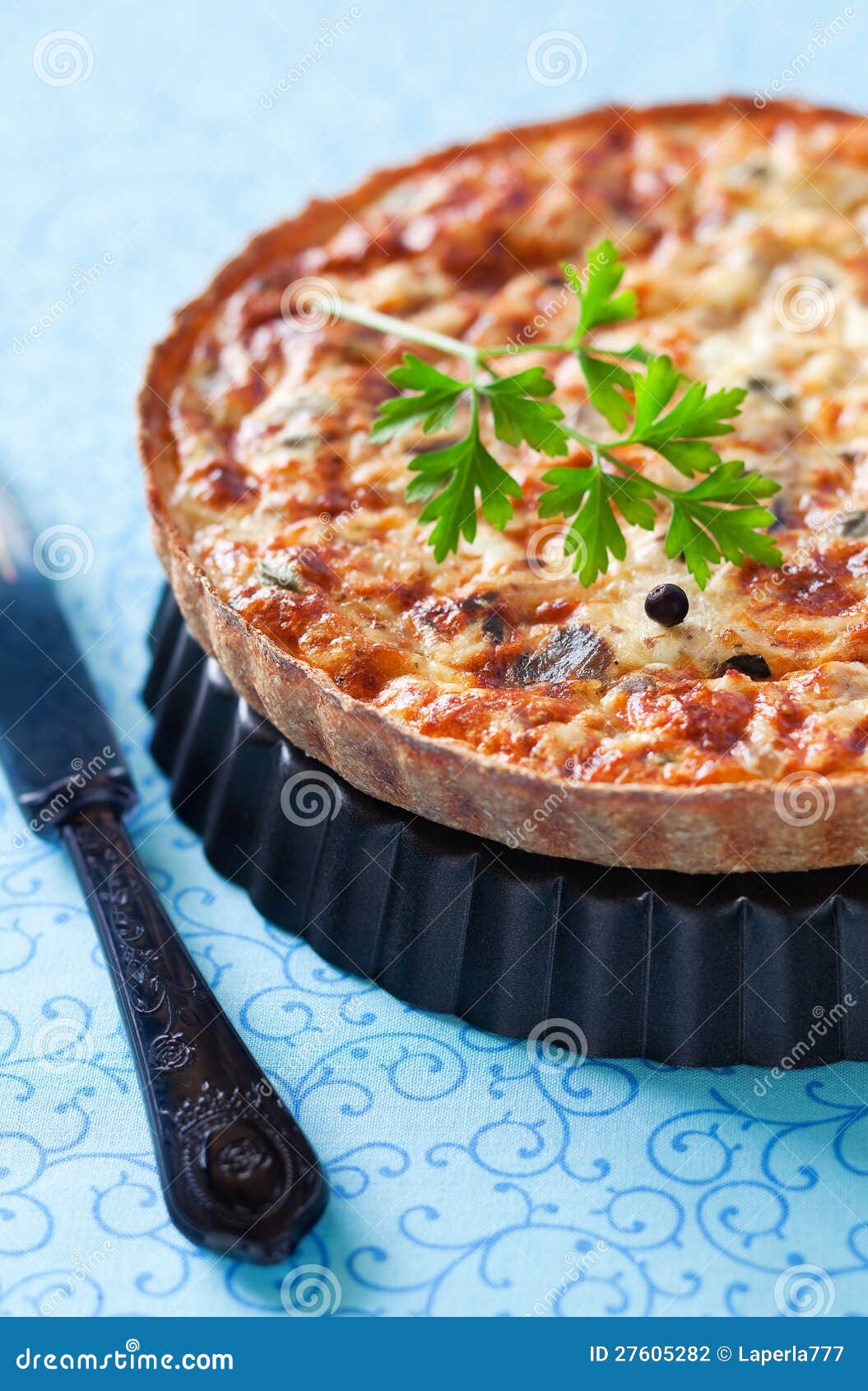 Quiche with tuna stock photo. Image of eggs, food, gourmet - 27605282