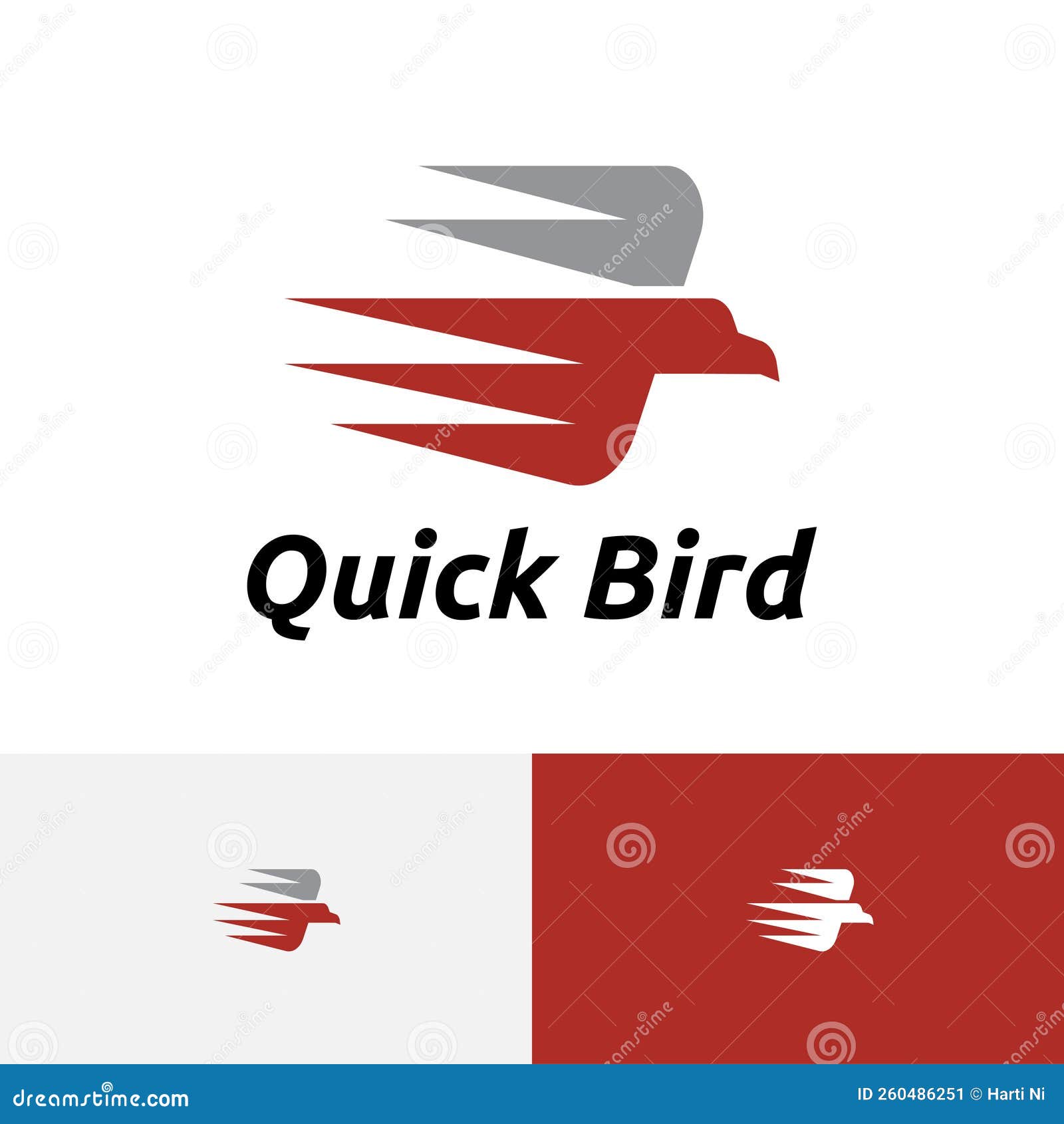 Quick Bird Fast Rapid Eagle Flying Wings Logo Stock Illustration ...