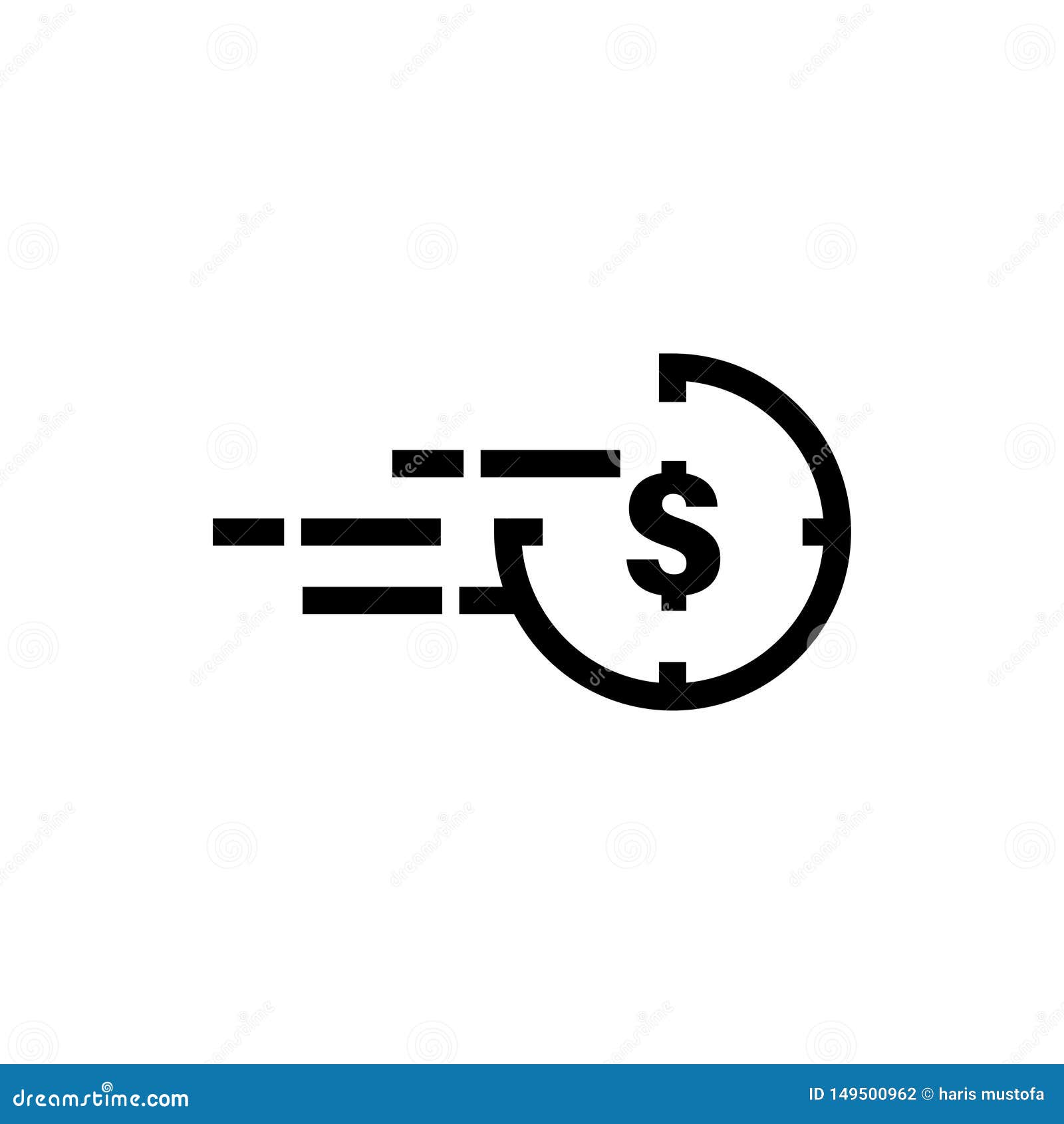 Quick Cash Dollar Icon Graphic Design Template Illustration Stock Photo ...