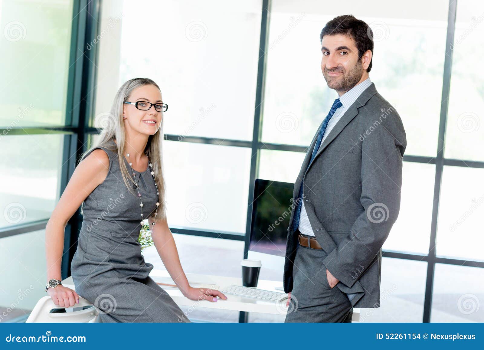 Quick Catch Up between Colleagues Stock Photo - Image of professional ...